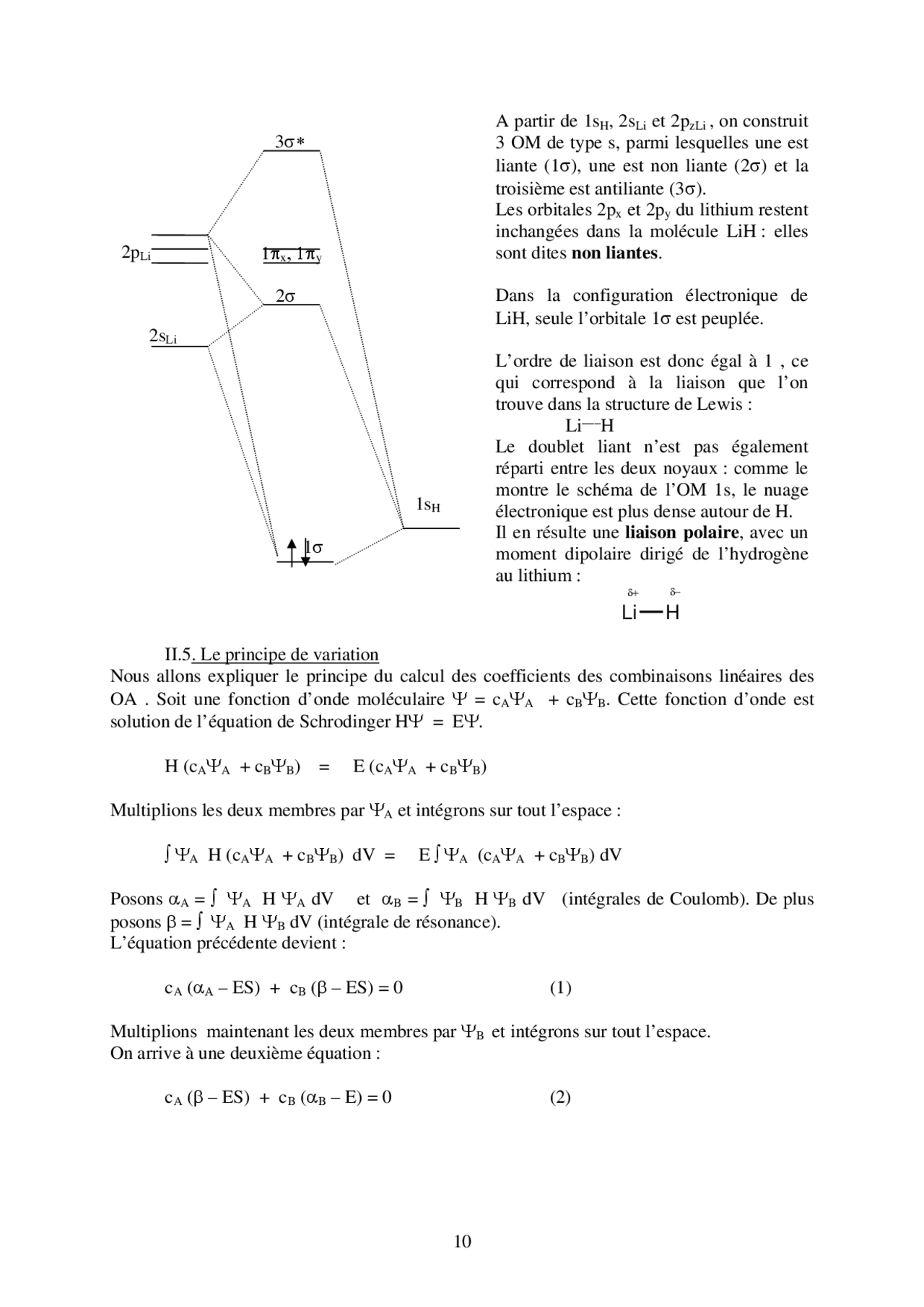 Notes Sur La Liaison Chimique 2° Partie Docsity