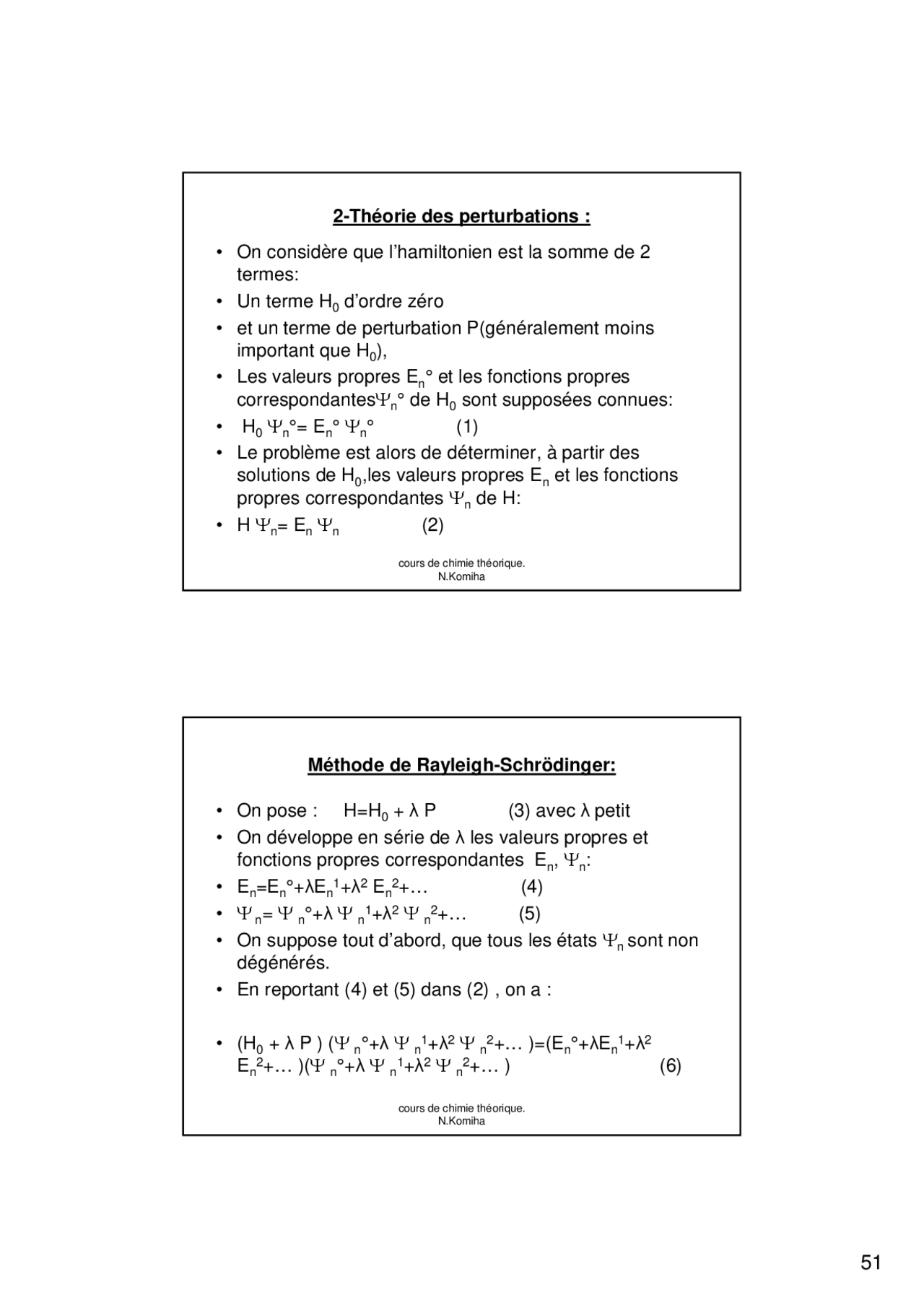 Notes Sur Les Principes De Chimie Théorique 3° Partie Docsity