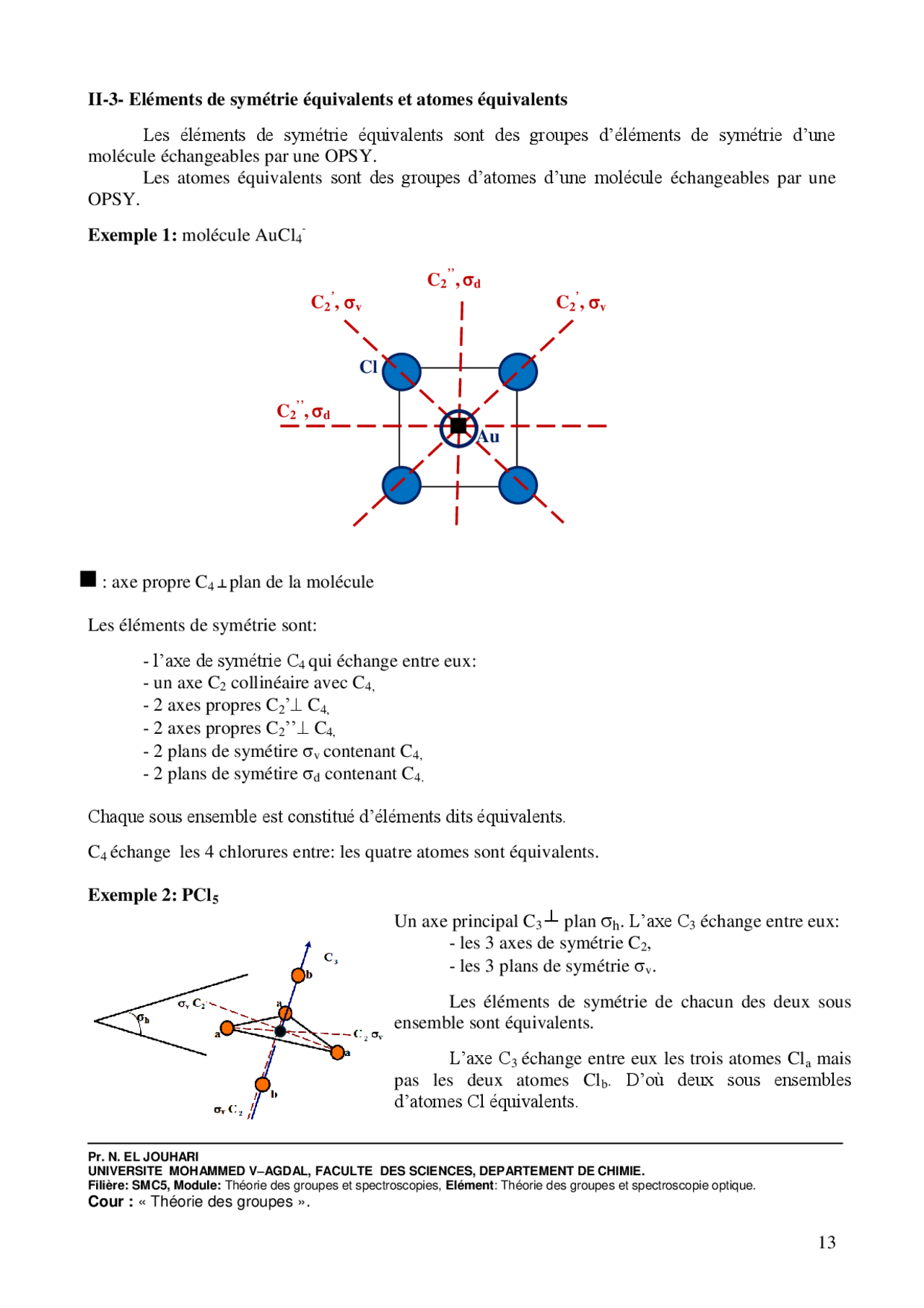 Notes sur la théorie des groupes - 2° partie - Docsity