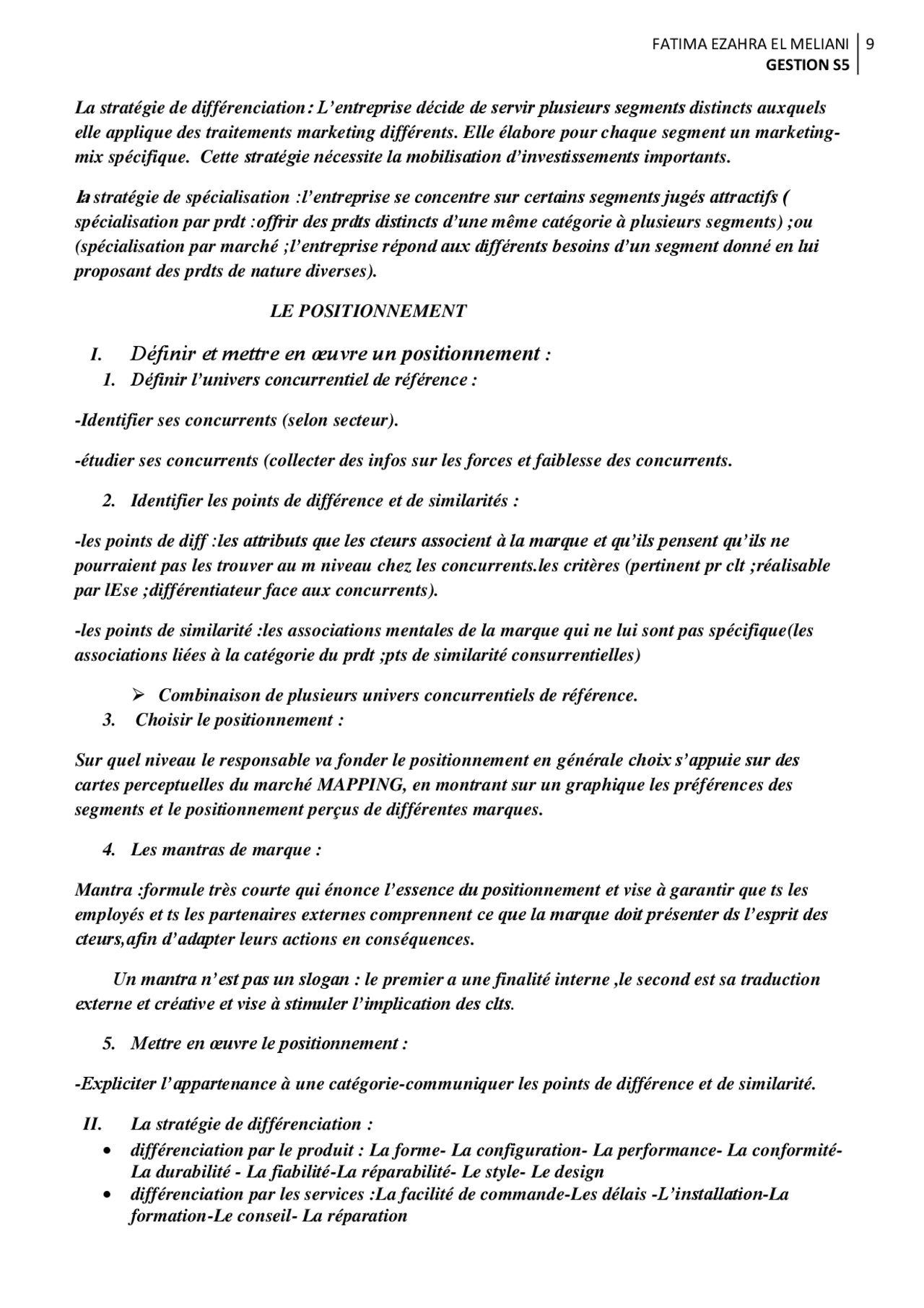 Notes Sur Le Thème Du Marketing 2° Partie Docsity