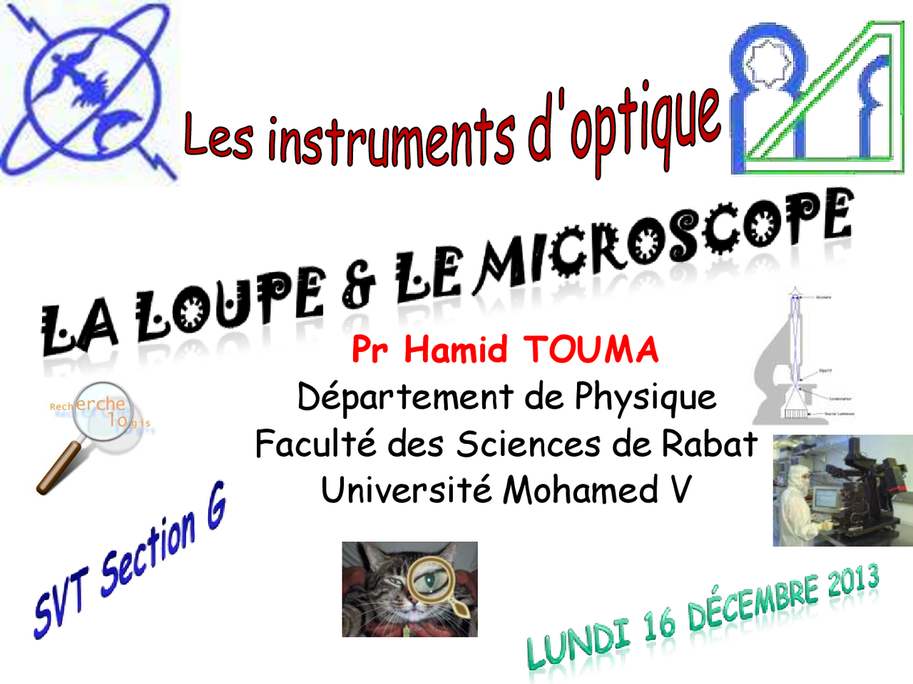 Notes sur les instruments d'optique - 1° partie - Docsity