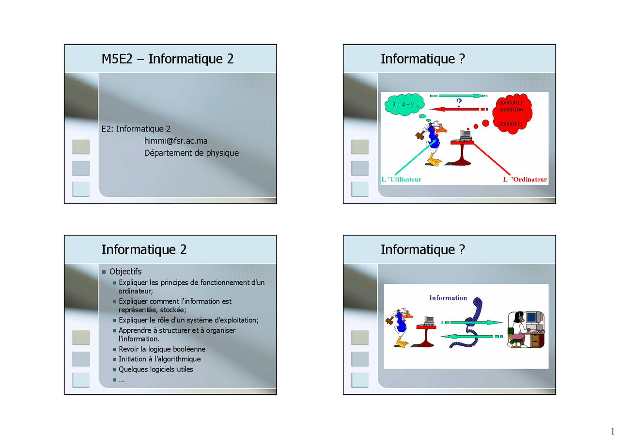 Notes Sur Les Notions Informatiques Docsity