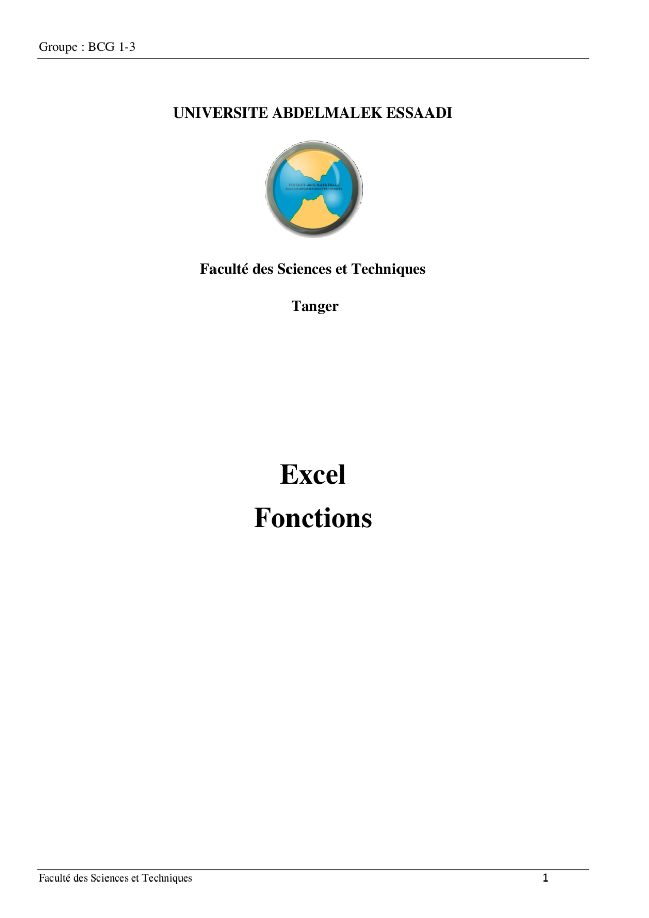 Notes Sur Excel Les Fonctions 1° Partie Docsity