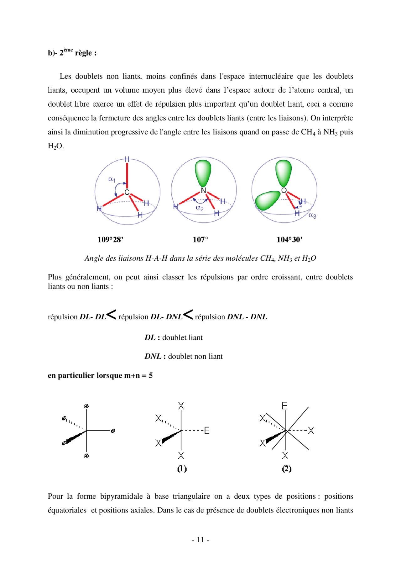 Notes Sur Le Modèle Classique De La Liaison Chimique 2° Partie Docsity
