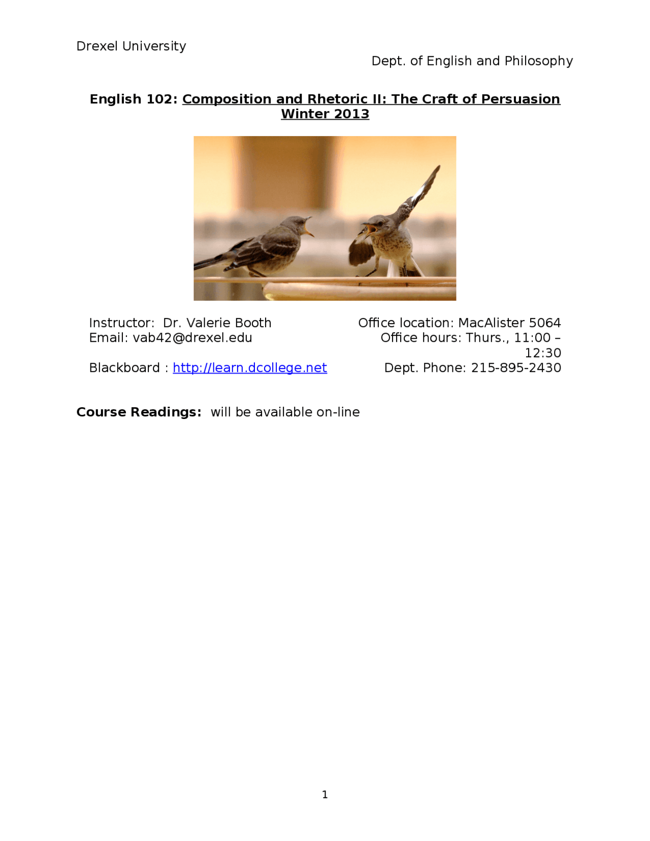 Composition and Rhetoric II: The Craft of Persuasion | Class Materials ...