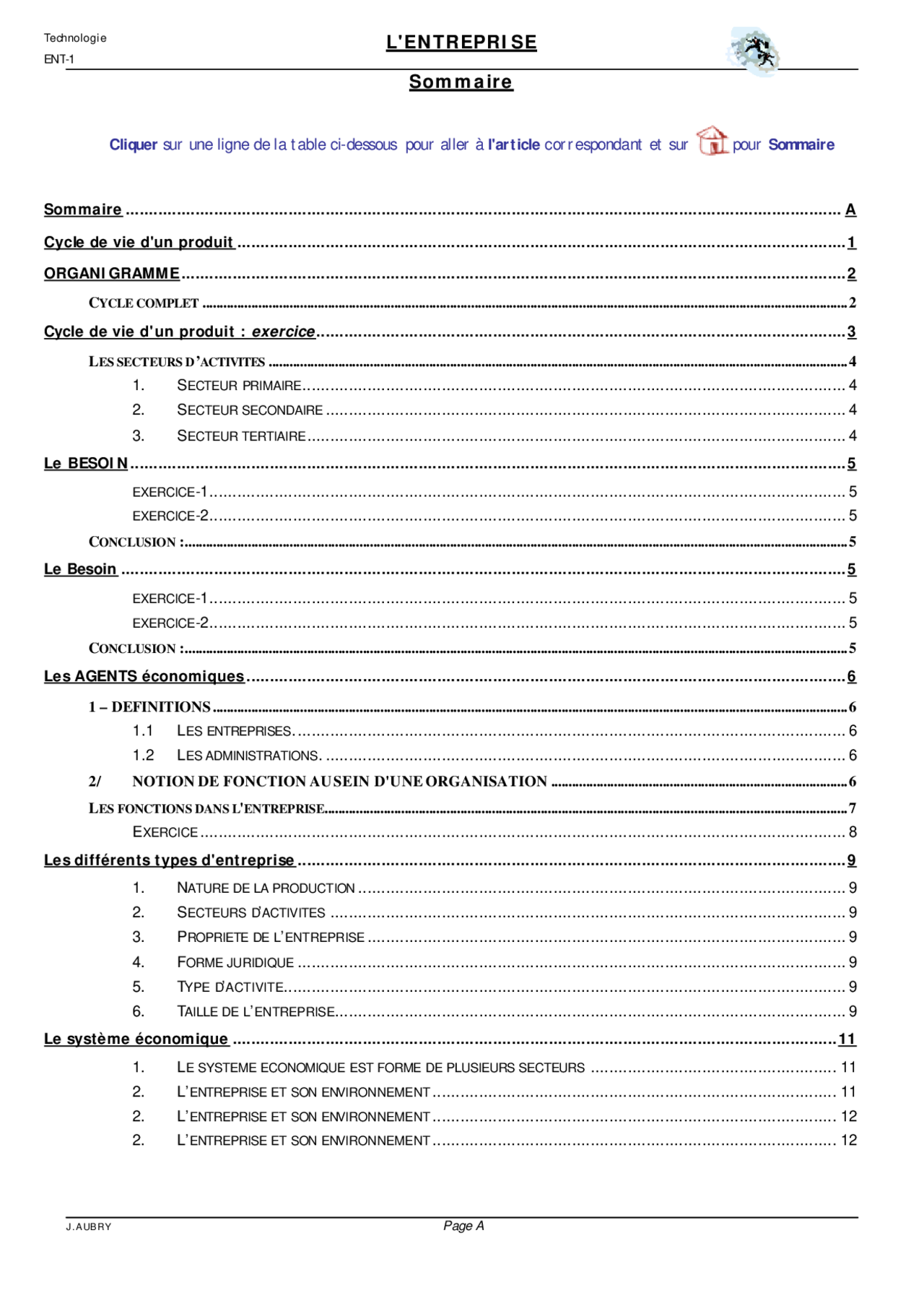 Notes Sur Les Principes De Lentreprise Exercices Docsity