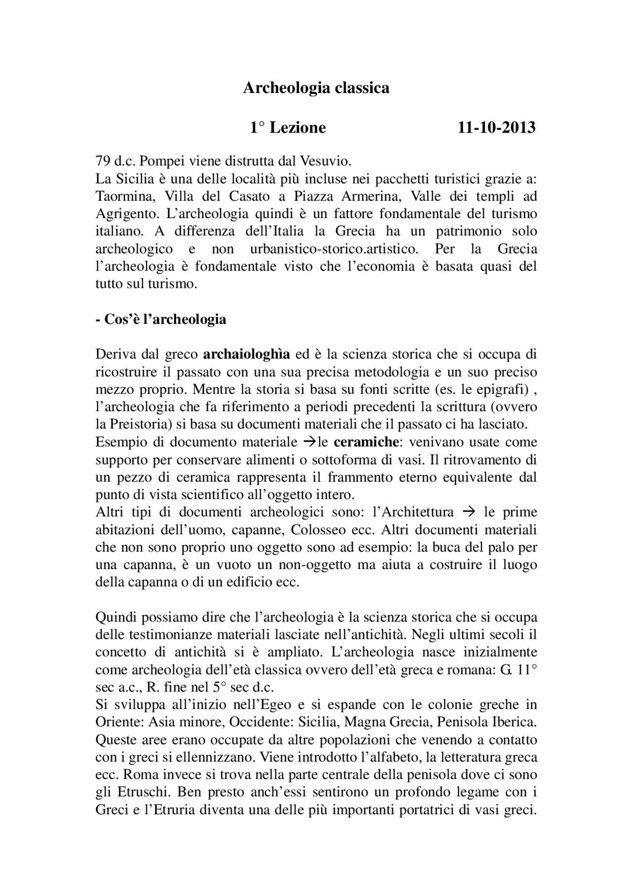 Archeologia Classica Appunti Becatti Bandinelli Docsity