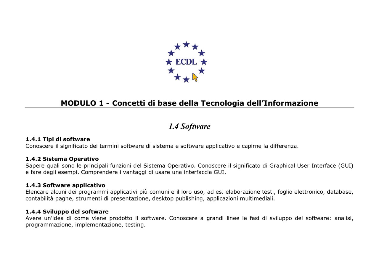 Ecdl Mod 14 Docsity