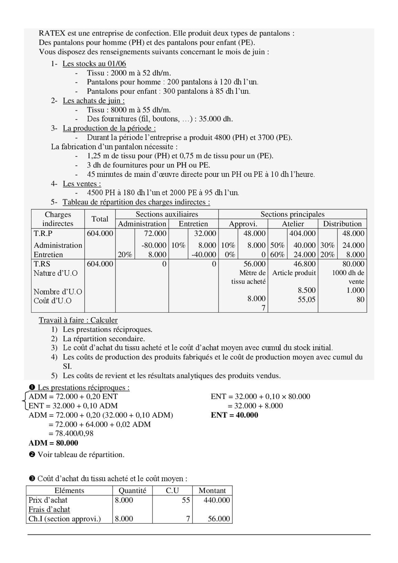 Notes Sur Les Exercices Déconomie 2 Docsity