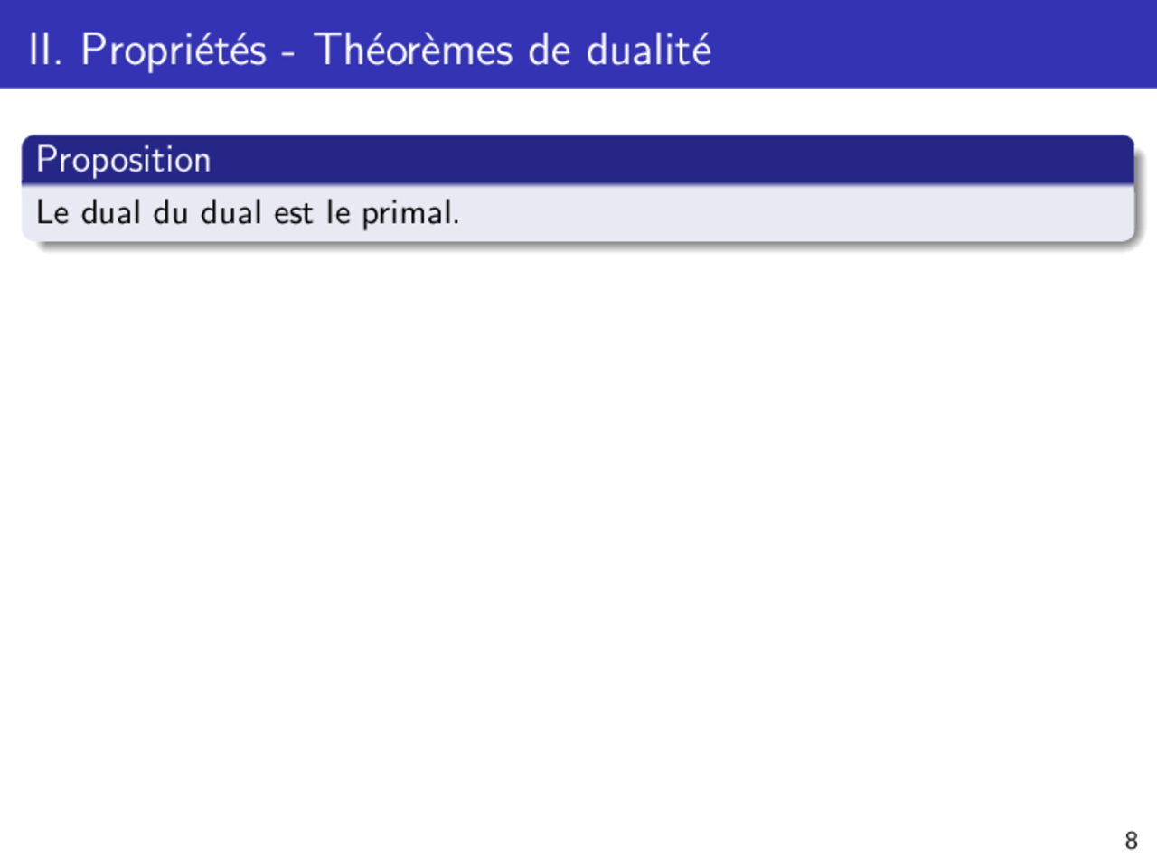 Notes Sur La Dualité En Programmation Linéaire 2° Partie Docsity