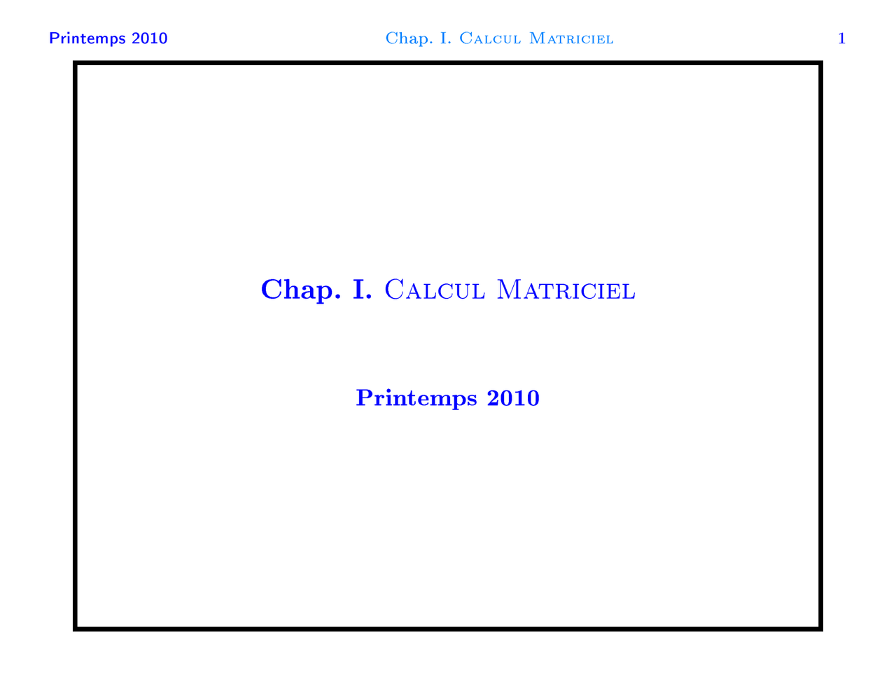 Notes Sur Le Calcul Matriciel Docsity