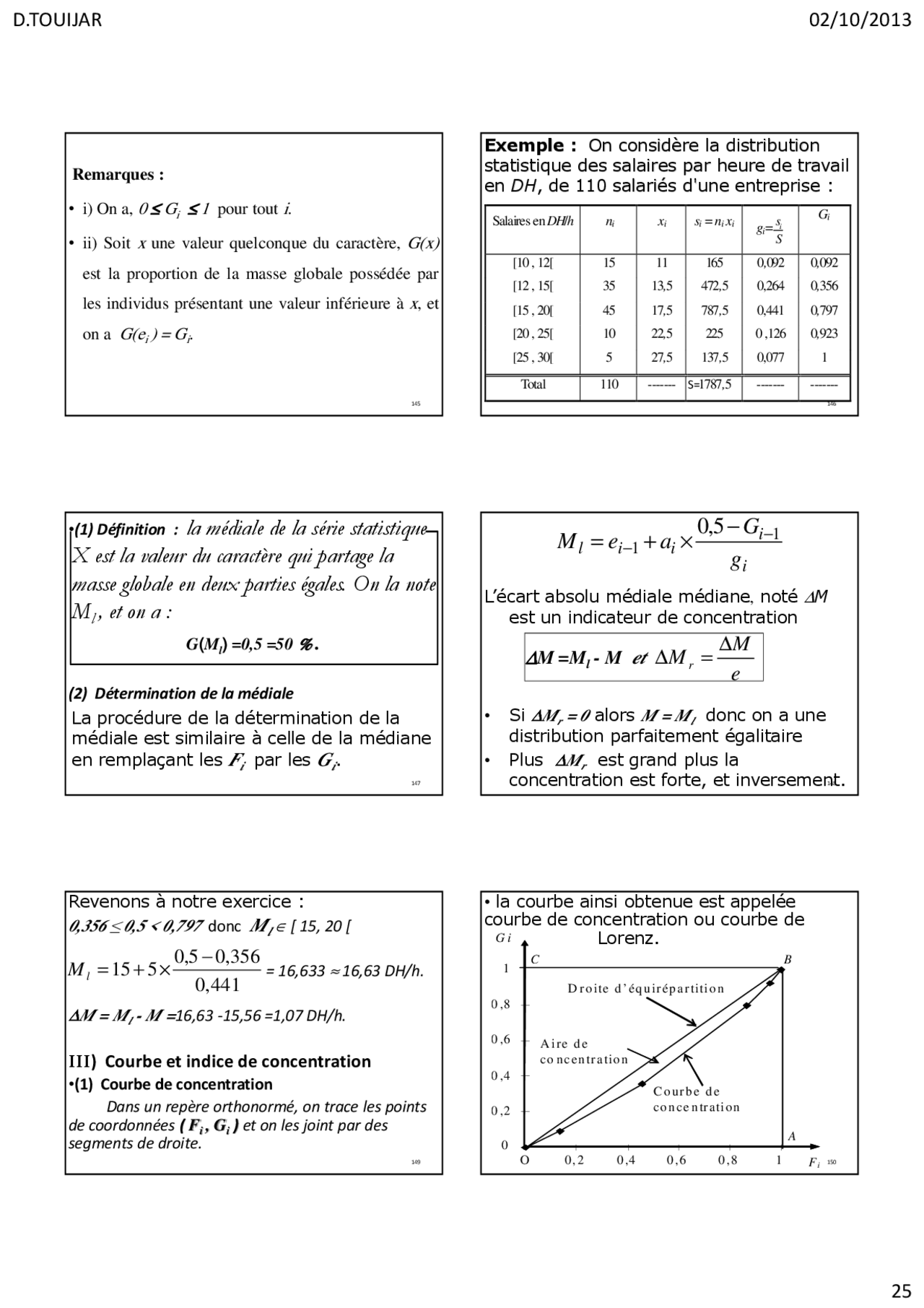 Notes De Statistique 3° Partie Docsity