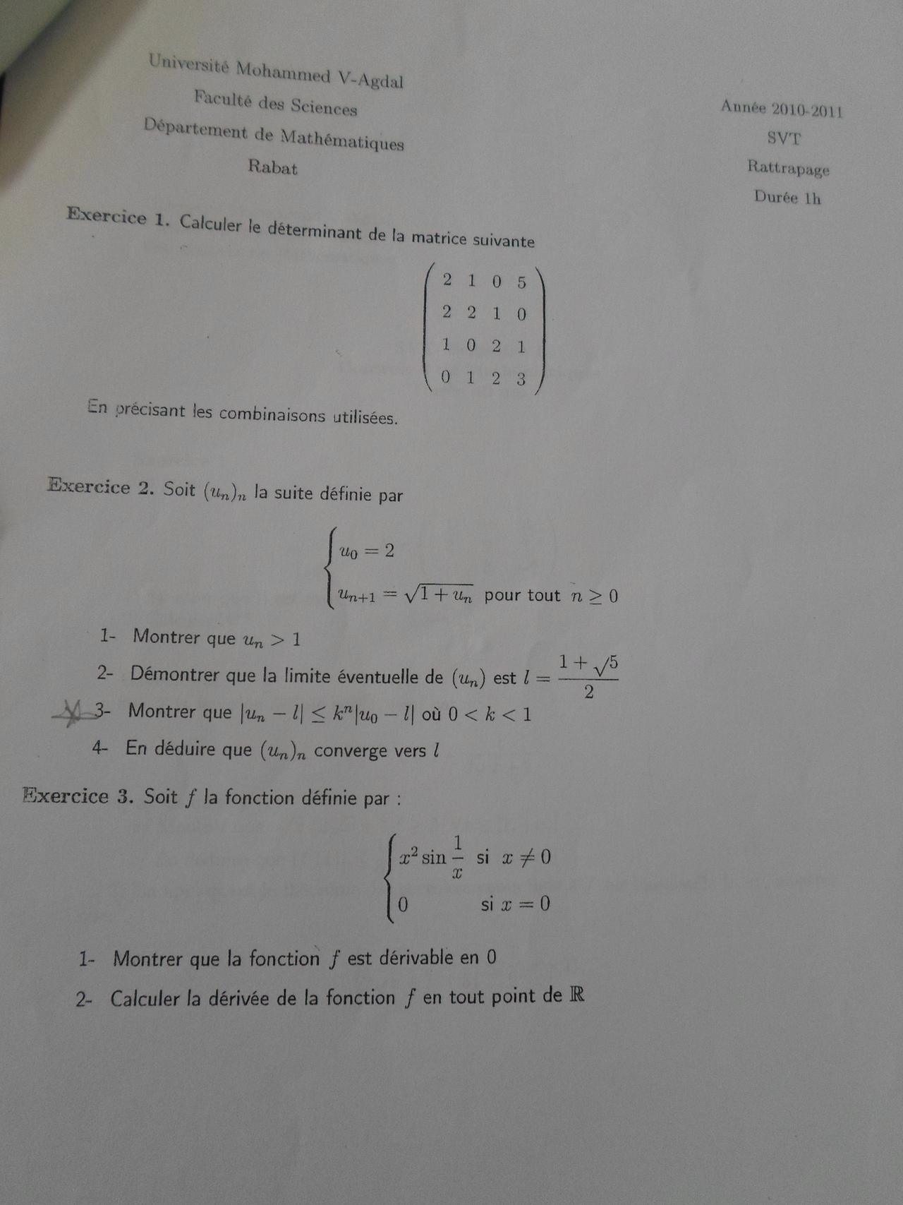 Exercices De Math 2 Docsity
