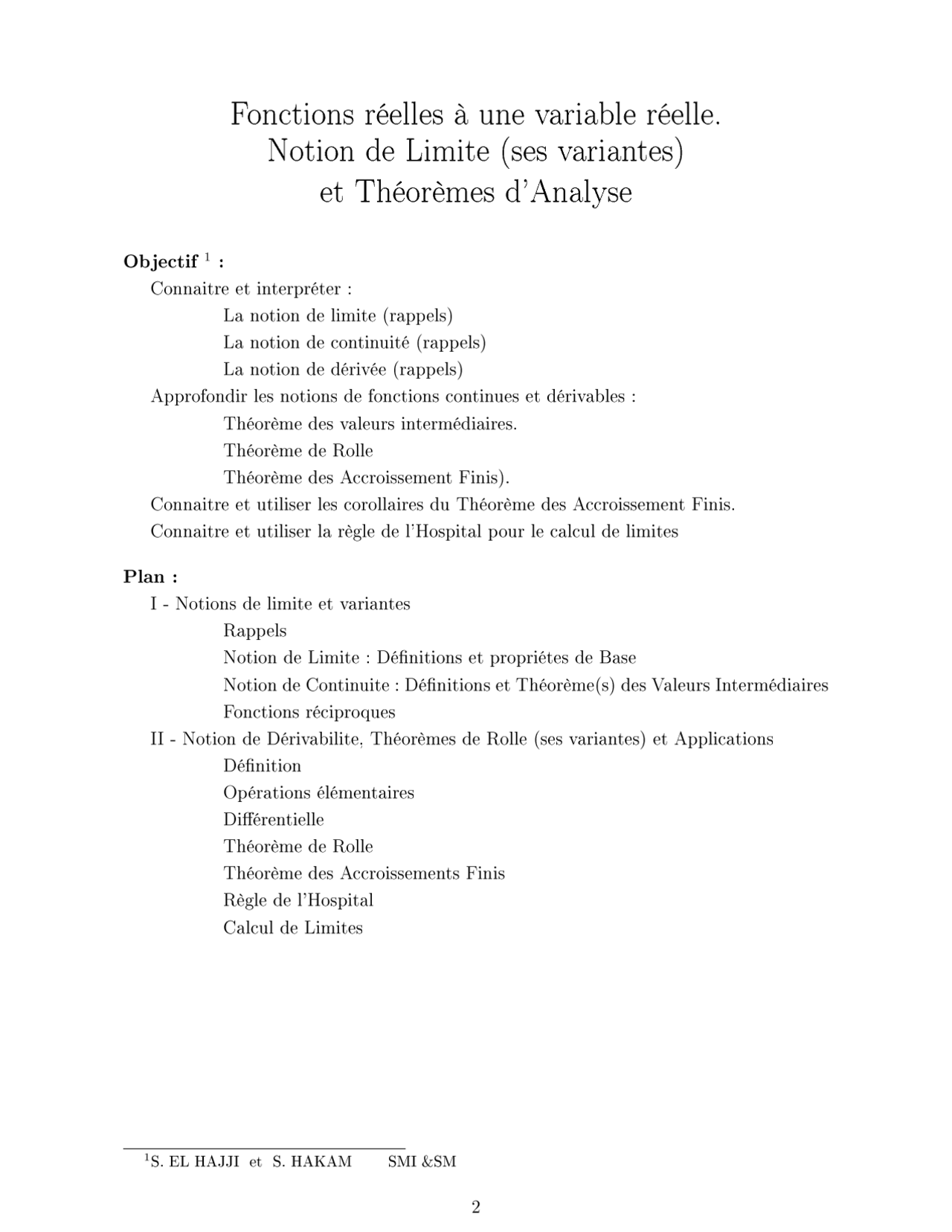 Notes Sur Les Fonctions 1° Partie Docsity