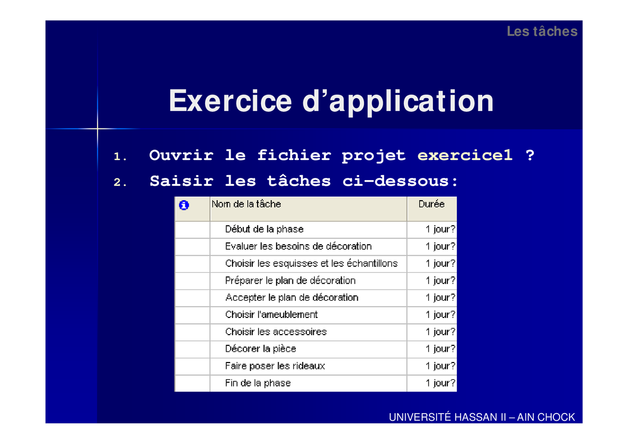 Notes Sur Microsoft Project 2° Partie Docsity
