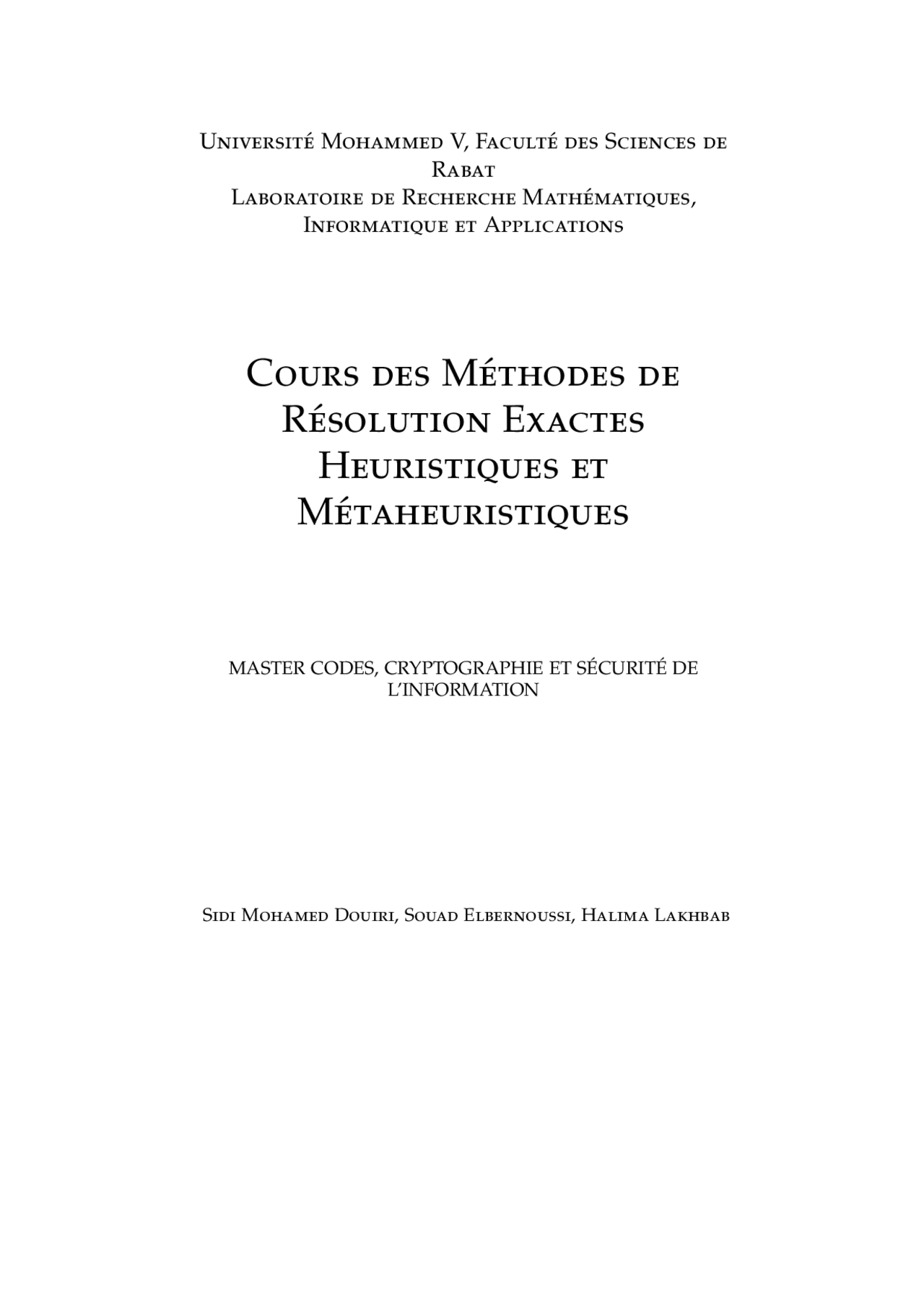 Notes Sur Les Méthodes De Résolution 1° Partie Docsity