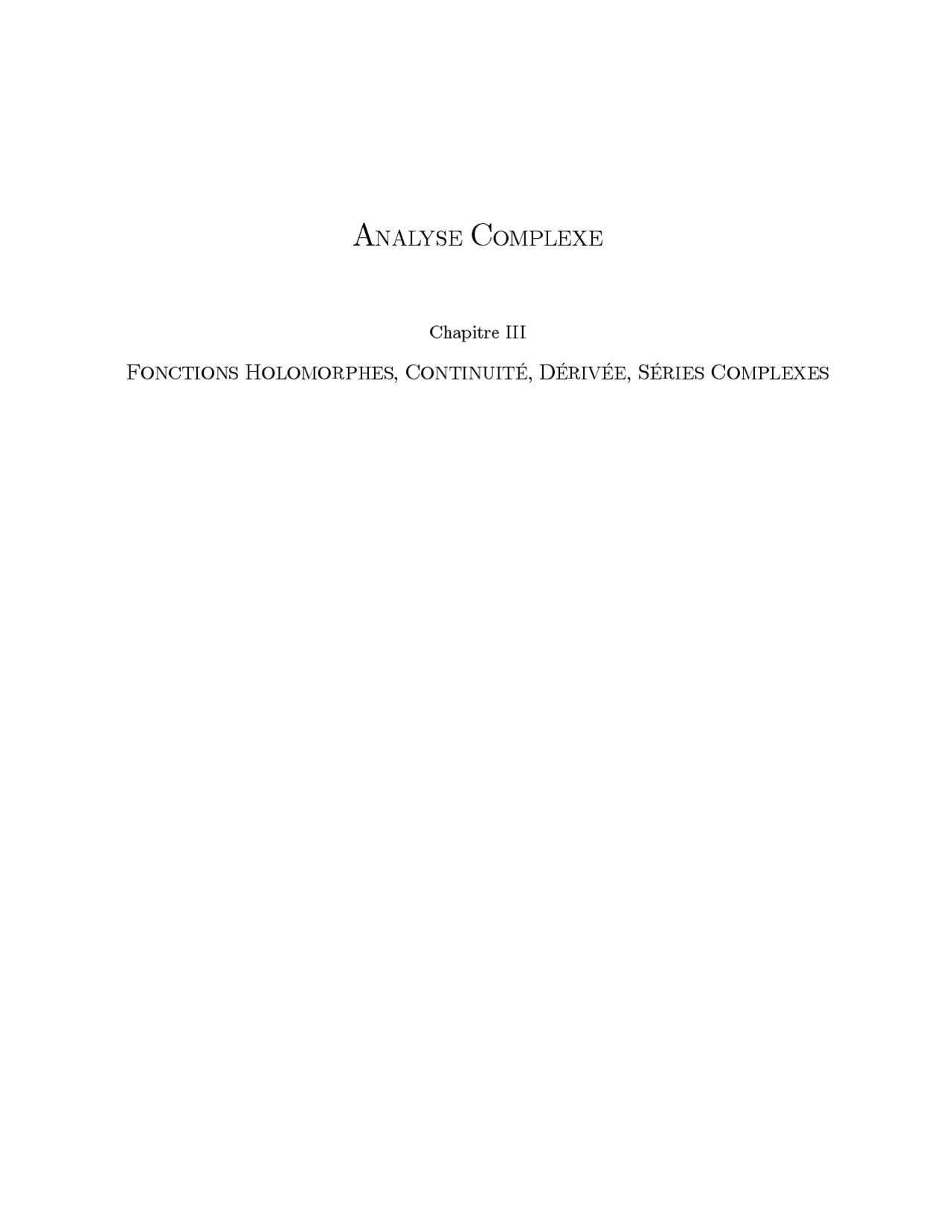 Exercices Danalyse Complexe Examens Mathématiques Docsity