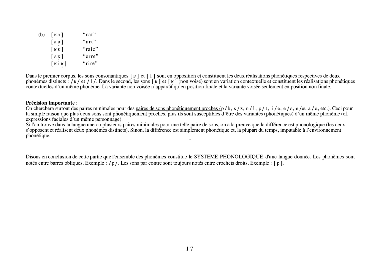 Notes Sur La Linguistique Française 2° Partie Docsity