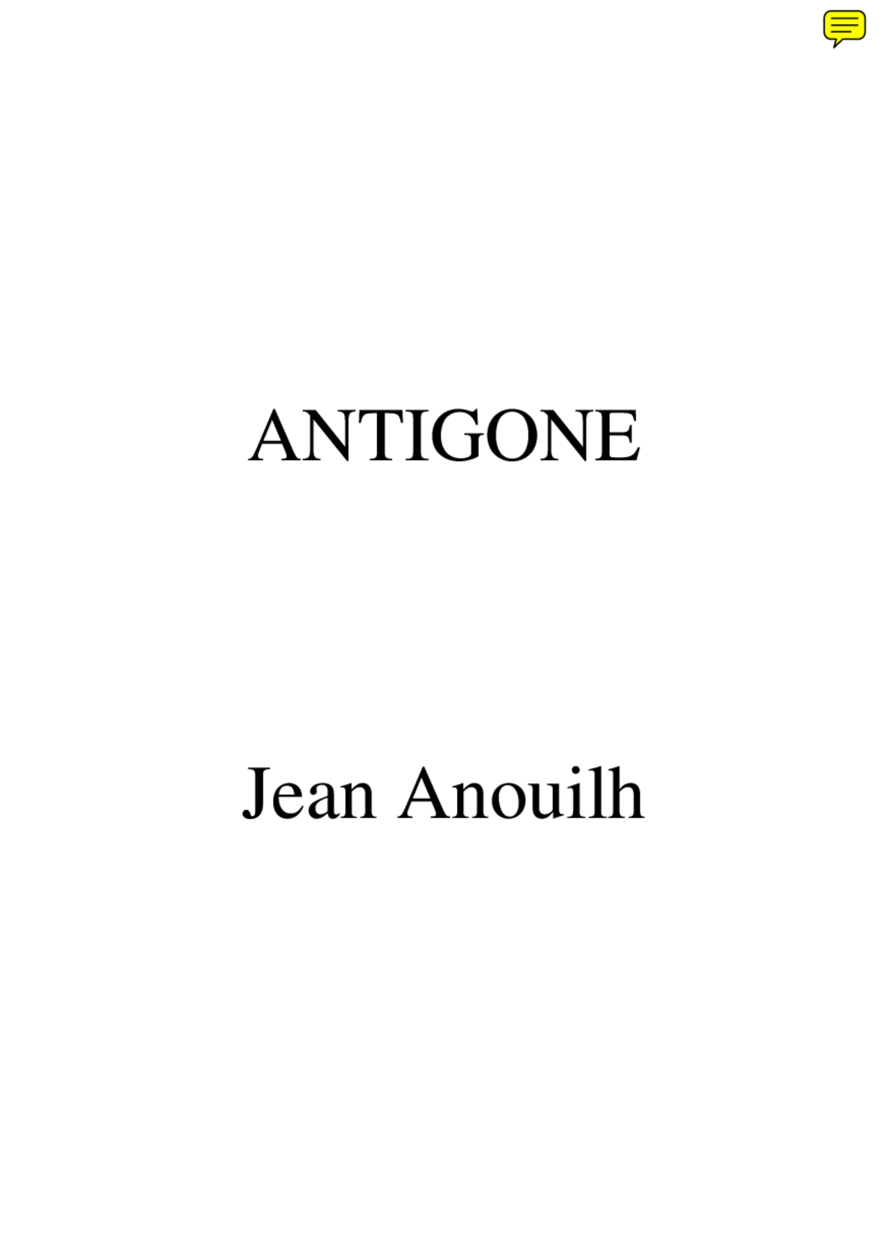 Notes sur "Antigone" de Jean Anouilh - 1° partie - Docsity