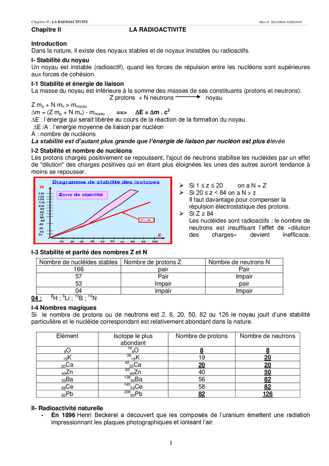 Notes Sur La Radioactivité Docsity