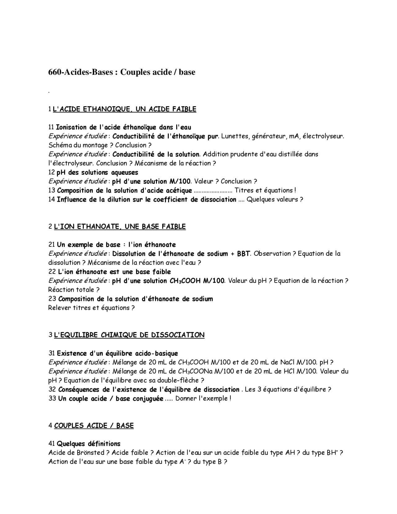 Exercices Sur Les Acides Bases Les Couples Acide Base Exercices