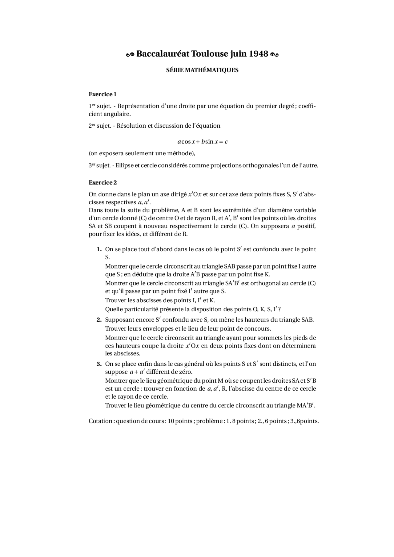 Série De Mathématique Travaux Pratiques 5 Docsity