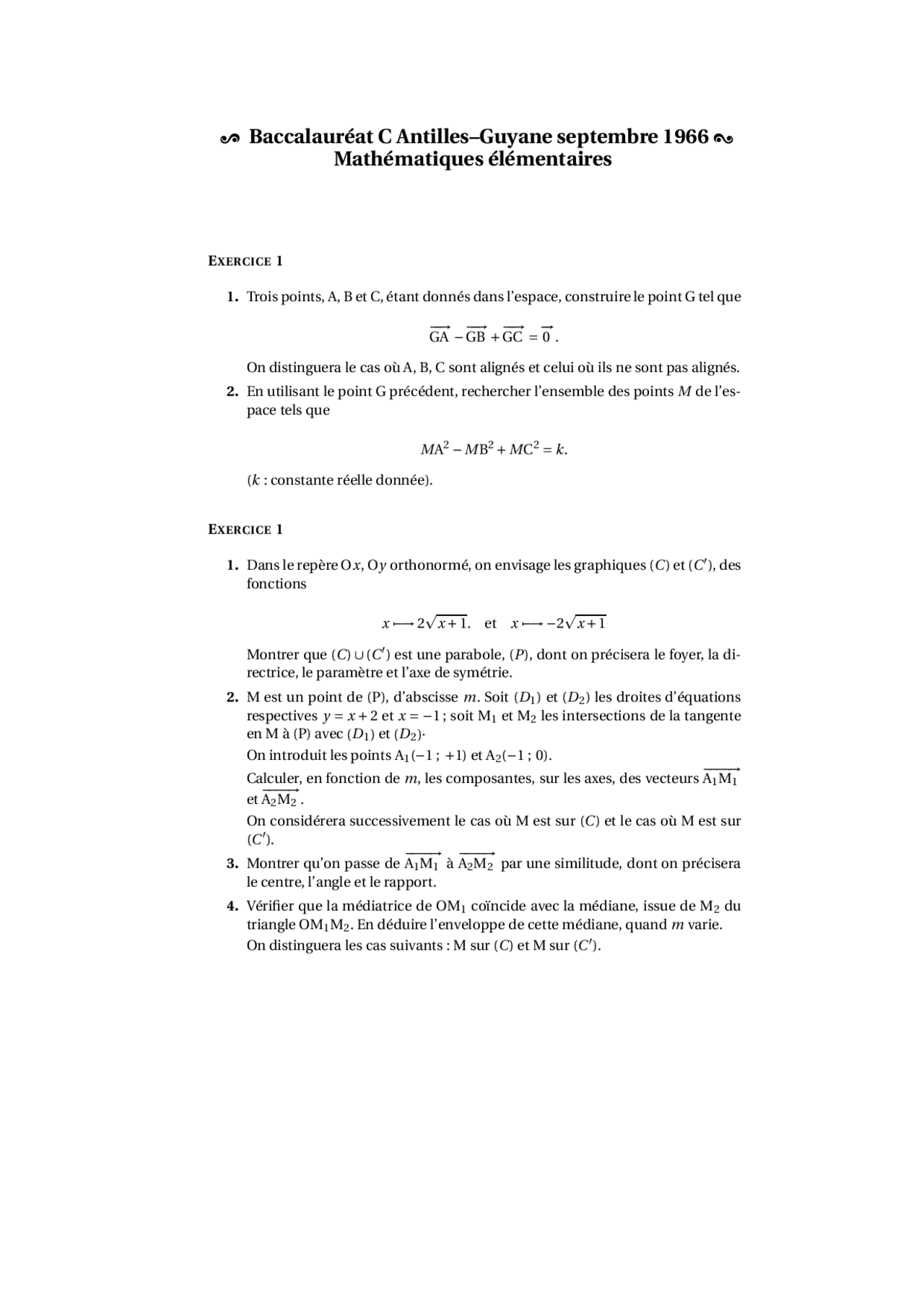 Mathématique Et Technique Exercices Dalgèbre 2 Docsity
