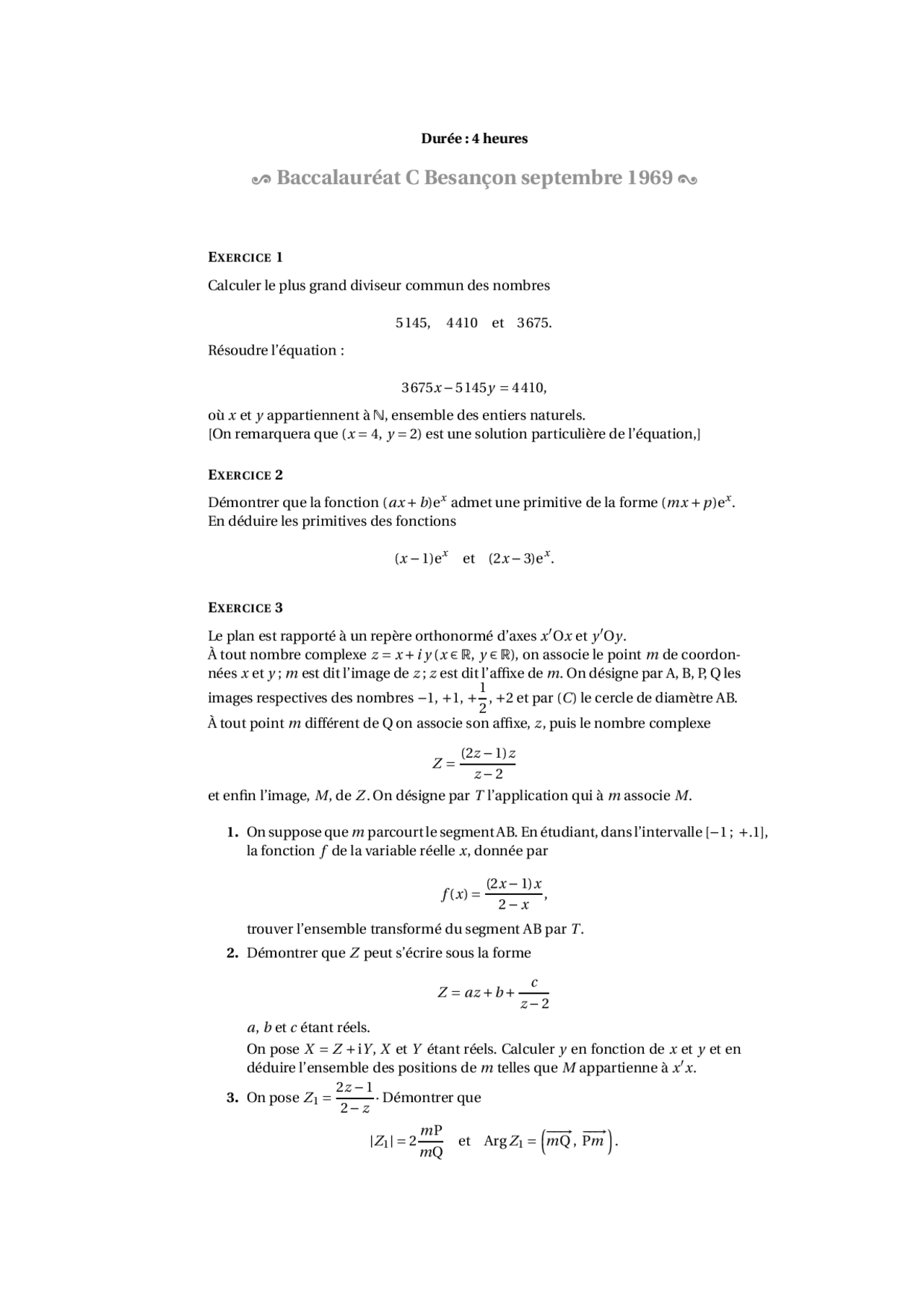 Exercices De Sciences Mathématiques 10 Docsity