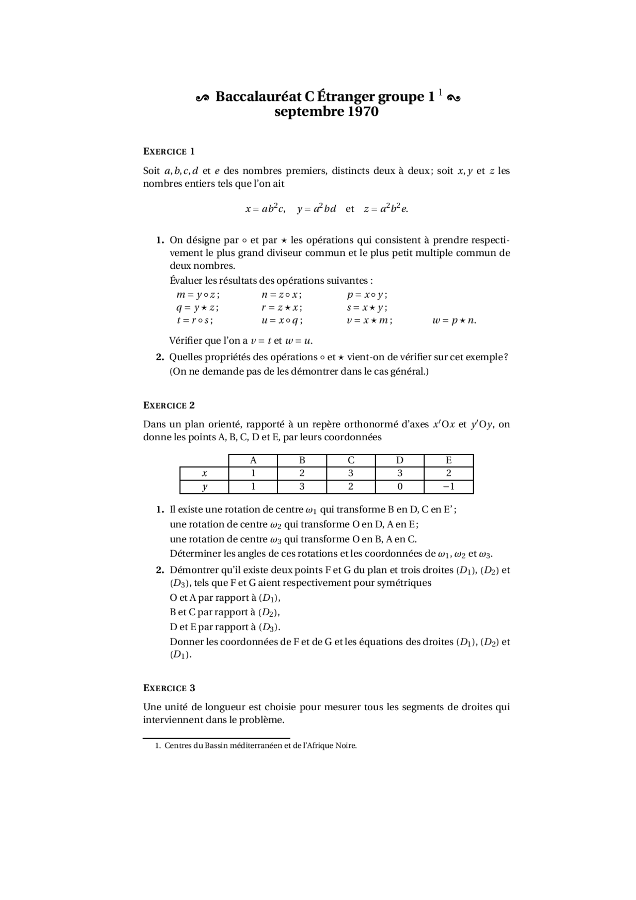 Mathématique Exercices 15 Docsity