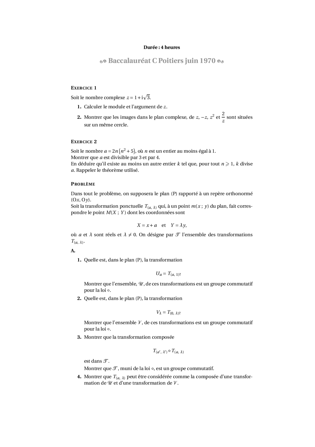 Travaux pratiques sur le plan complexe - Docsity
