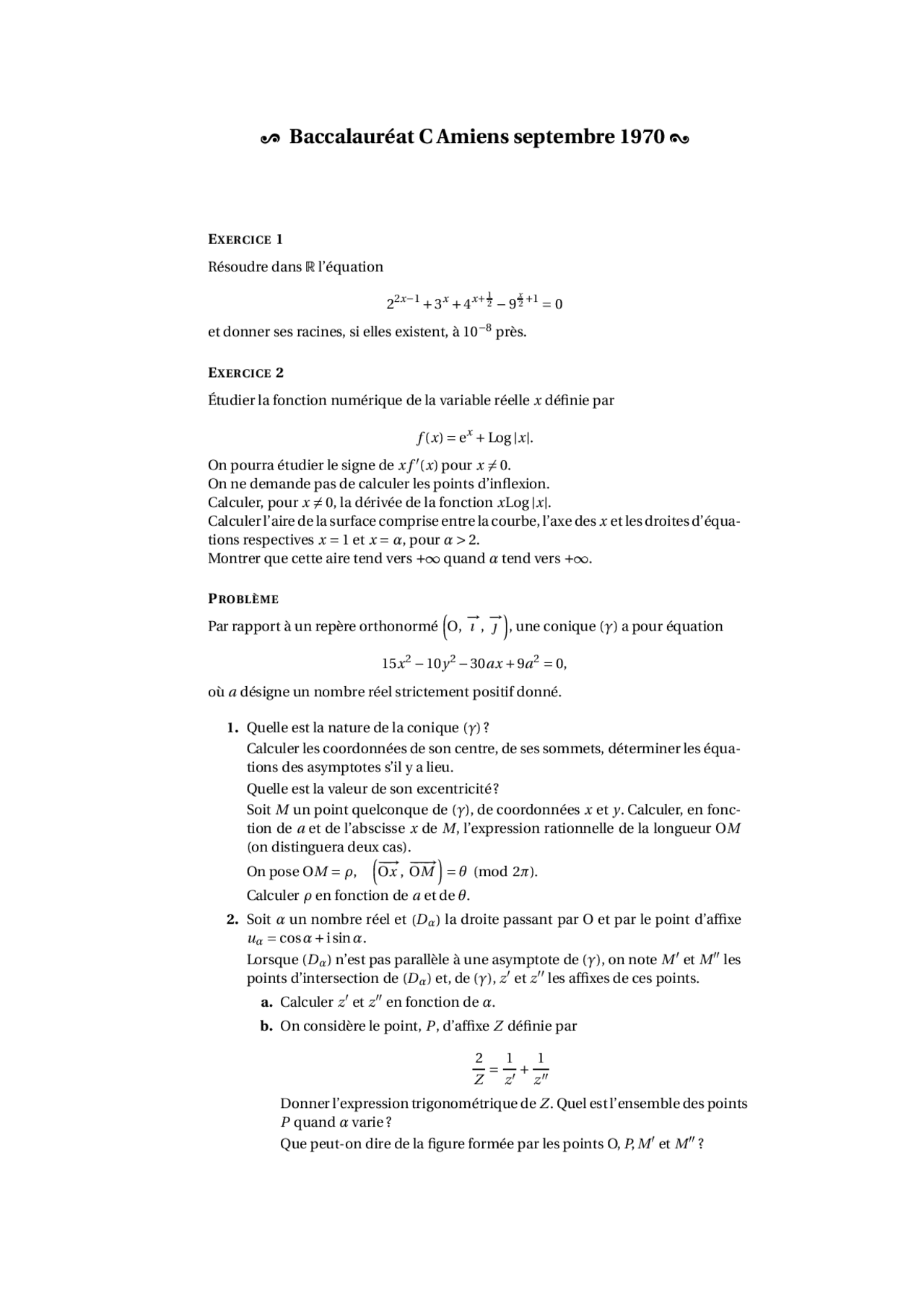 Mathématique Exercices 5 Docsity