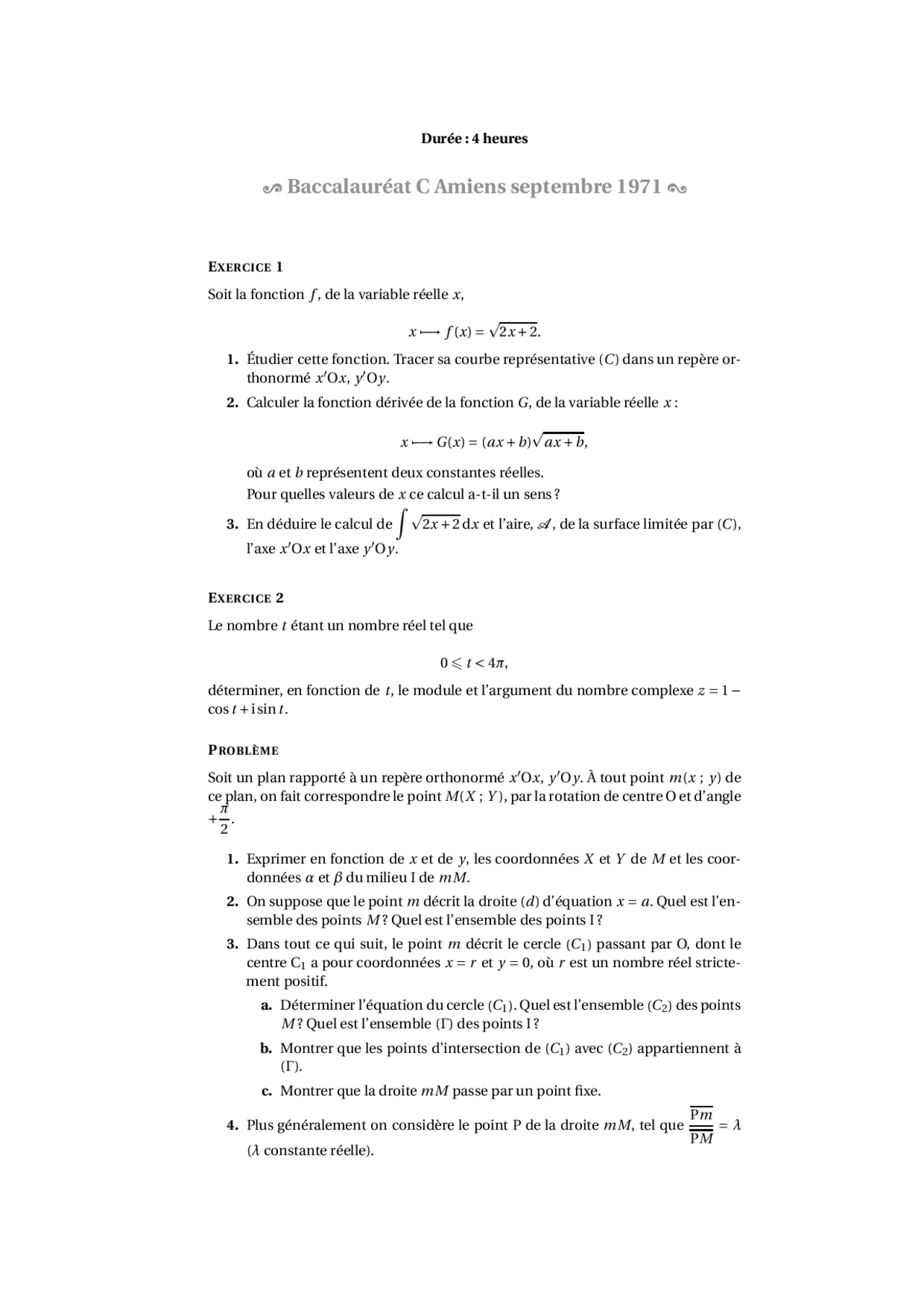 La Fonction Exercices De Mathématique Exercices Méthodes