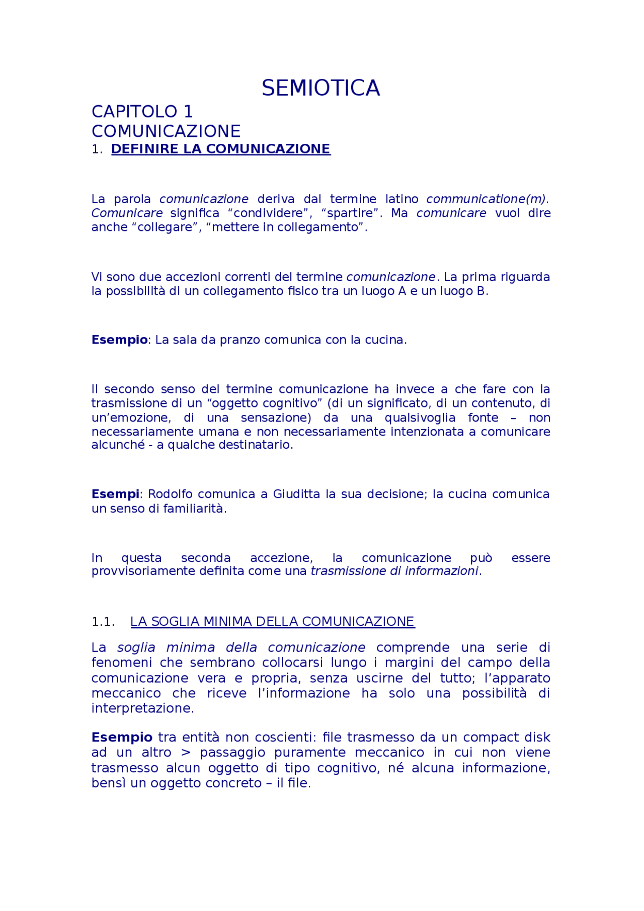 Semiotica Docsity