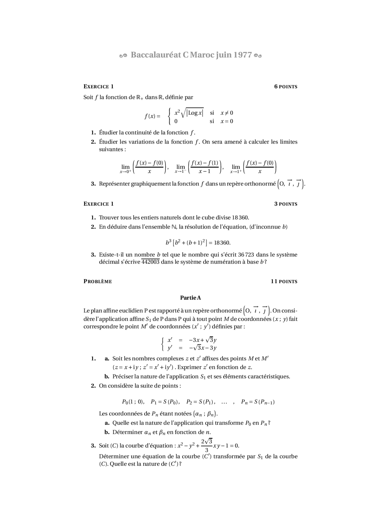 Géométrie Algorithmique Examen 10 Docsity
