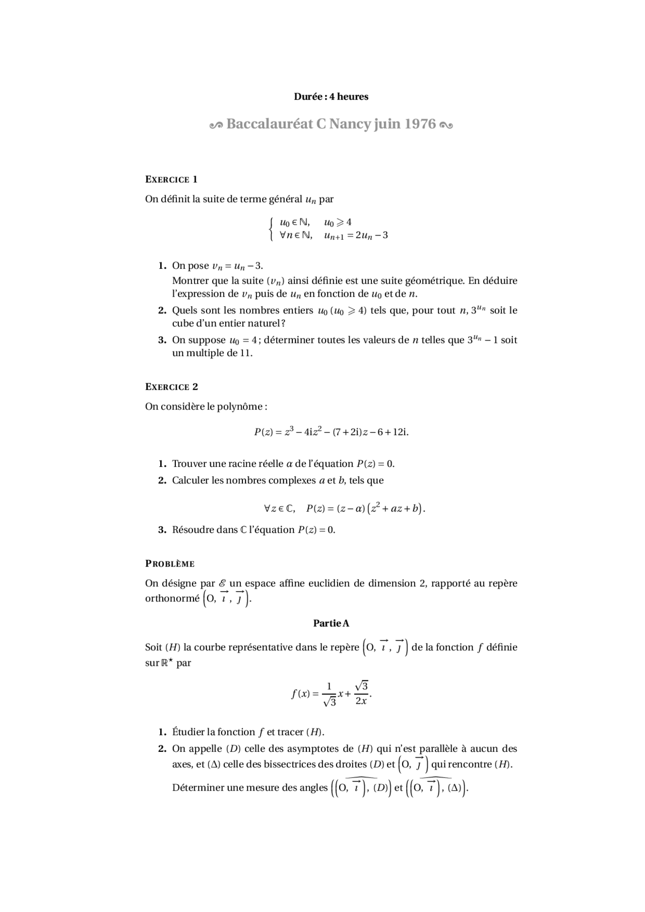 Math Travaux Pratiques 9 Exercices Mathématiques Docsity