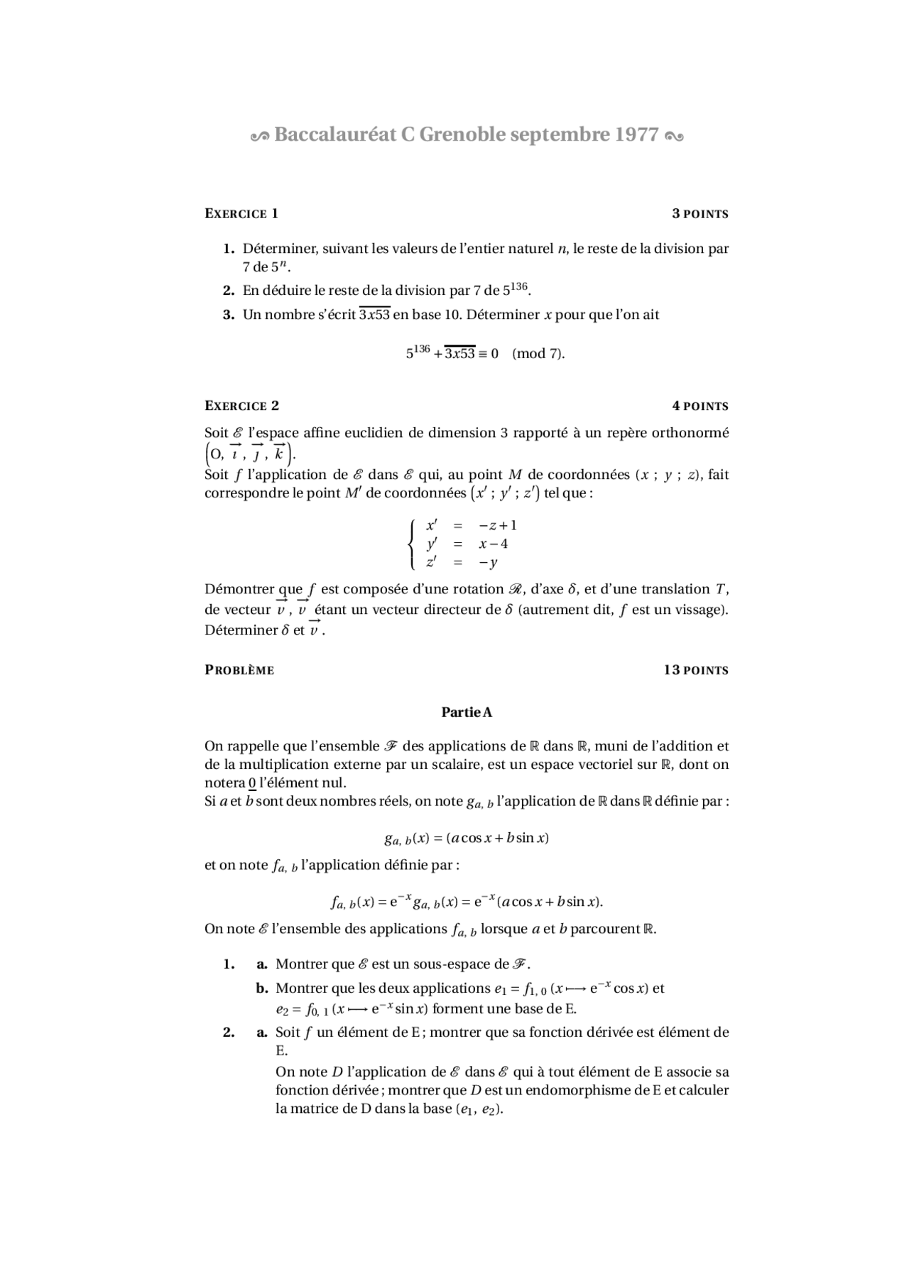 Géométrie algorithmique - examen 2 - Docsity