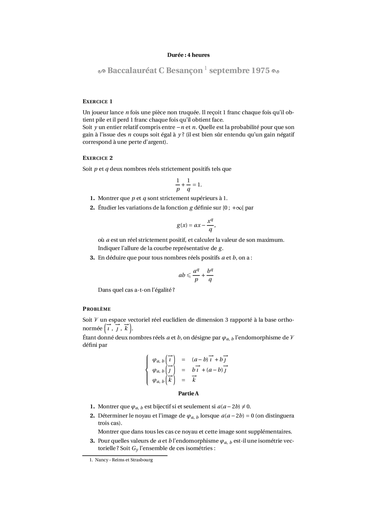 Examen math 8 - Docsity