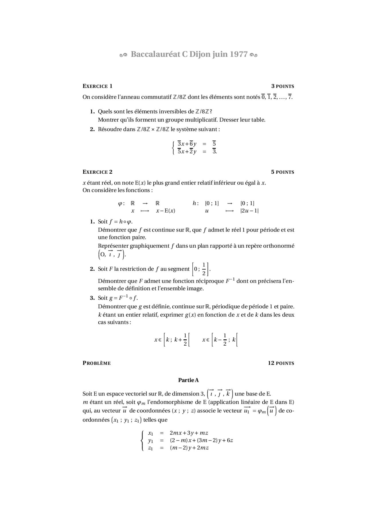 Exercices De Mathématique Appliquée 13 Docsity