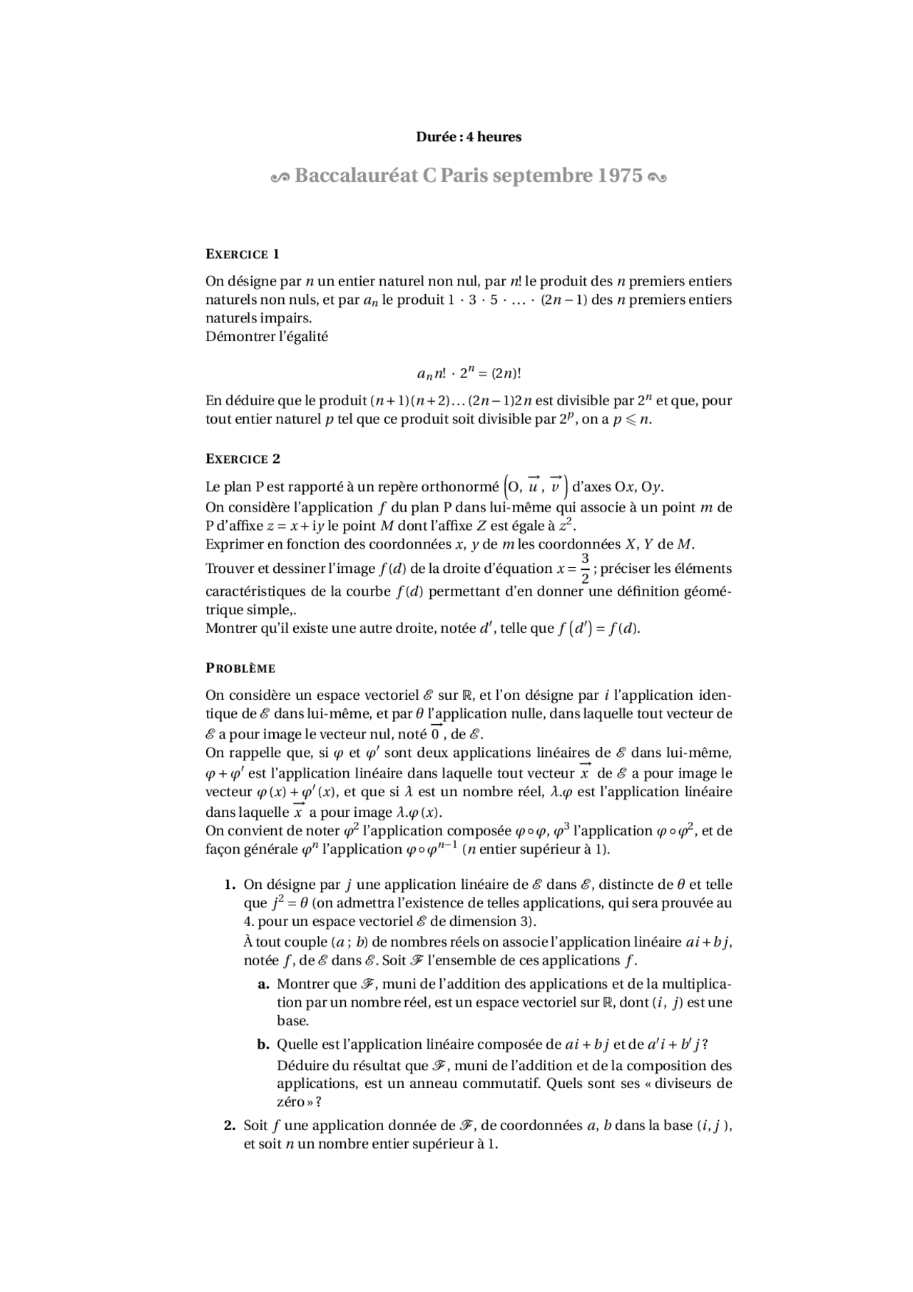 Math Exercice 6 Docsity