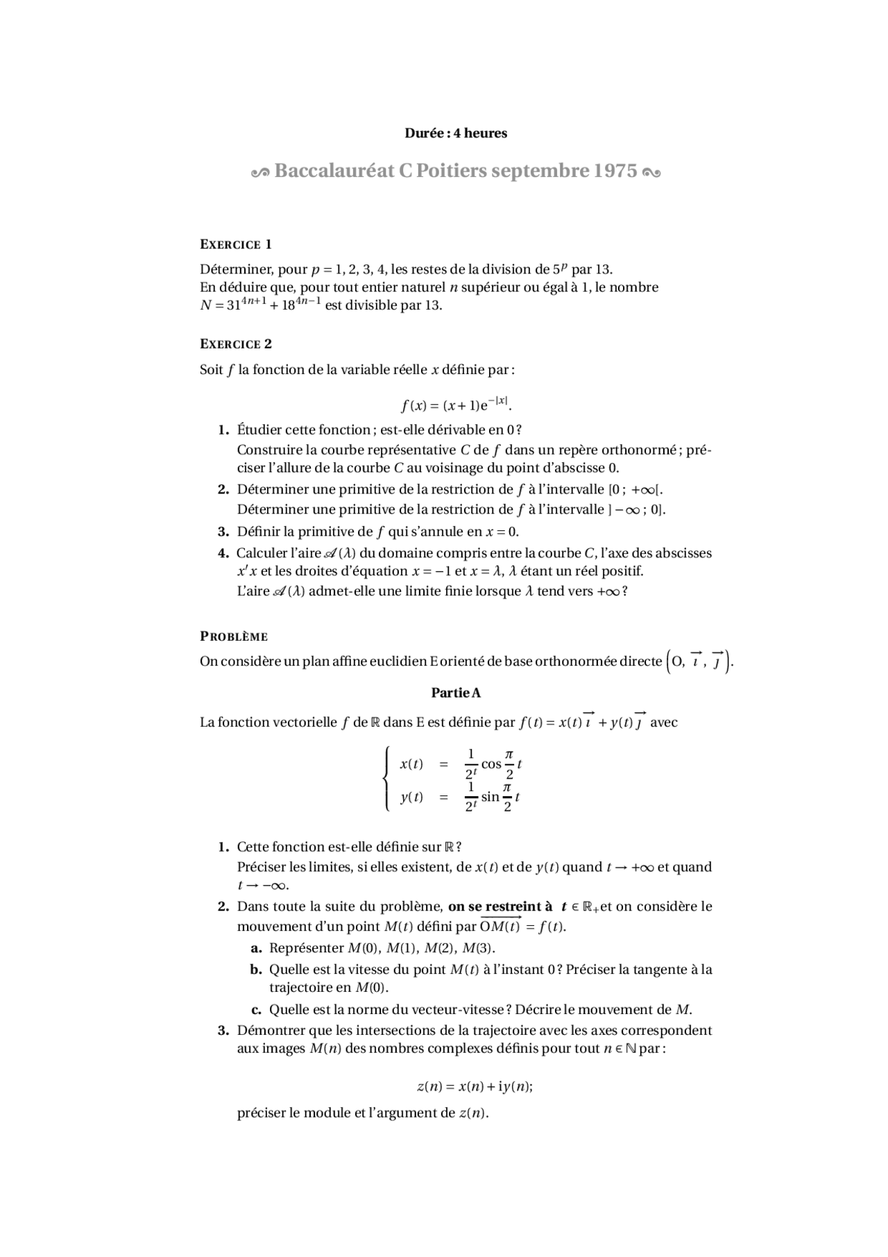Math Exercice 8 Docsity