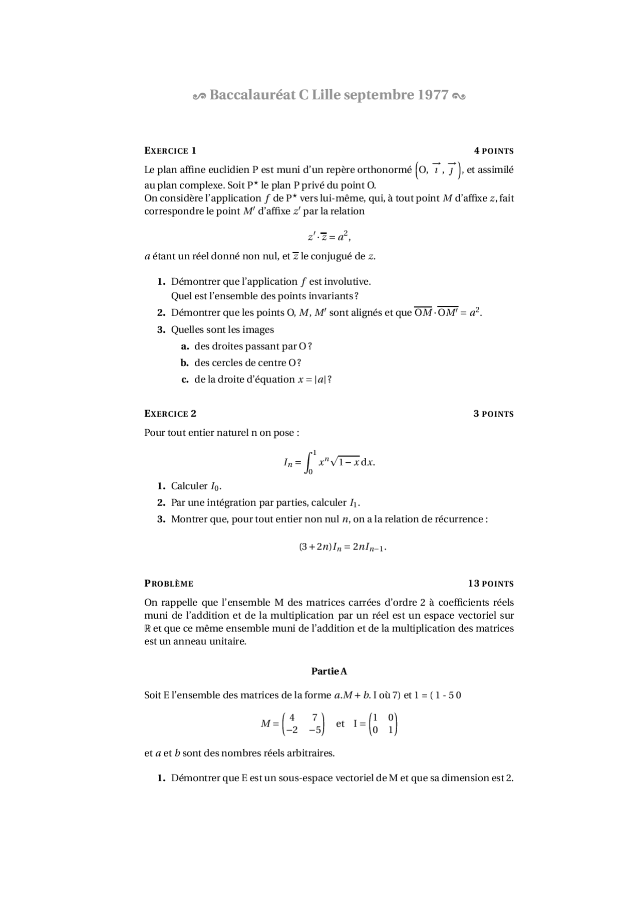 Géométrie Algorithmique Examen 5 Docsity