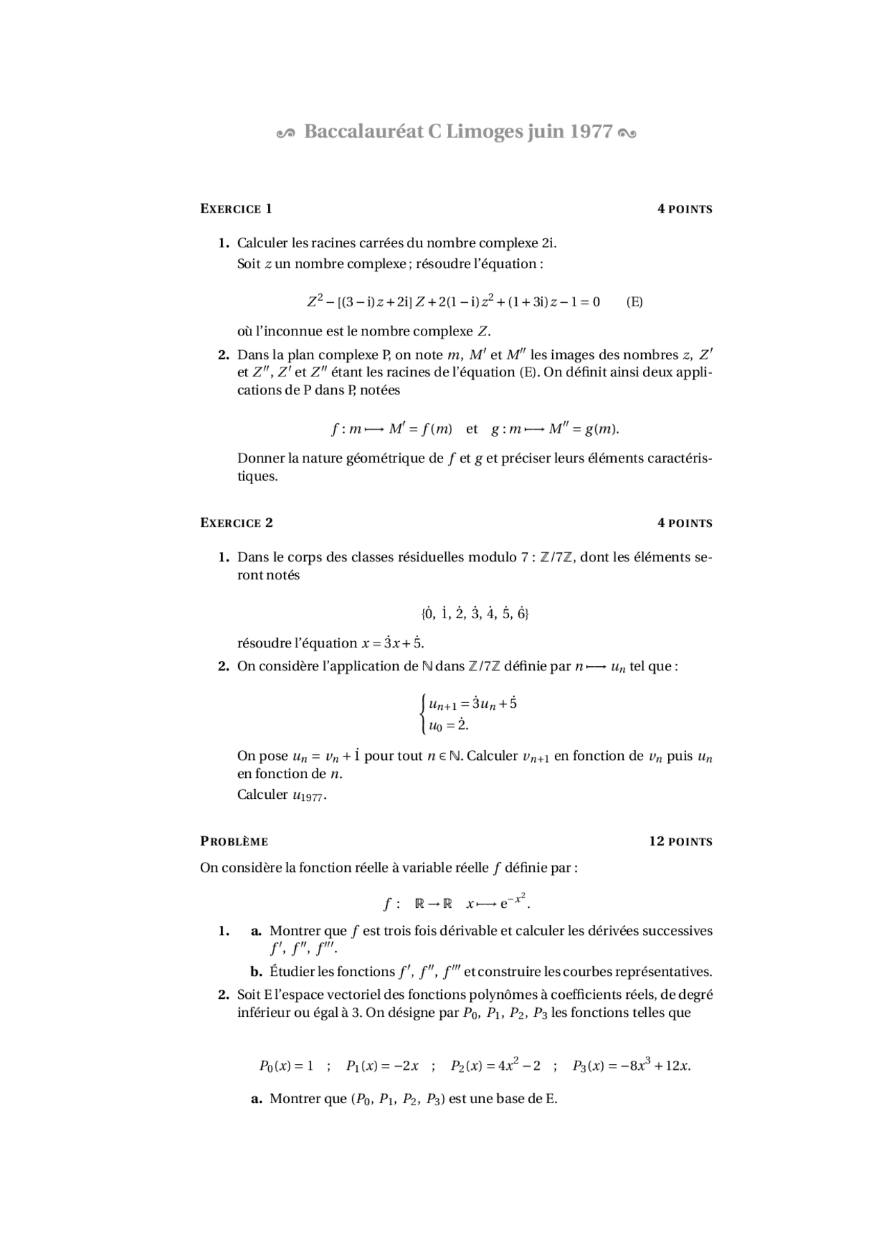 Géométrie Algorithmique Examen 6 Docsity
