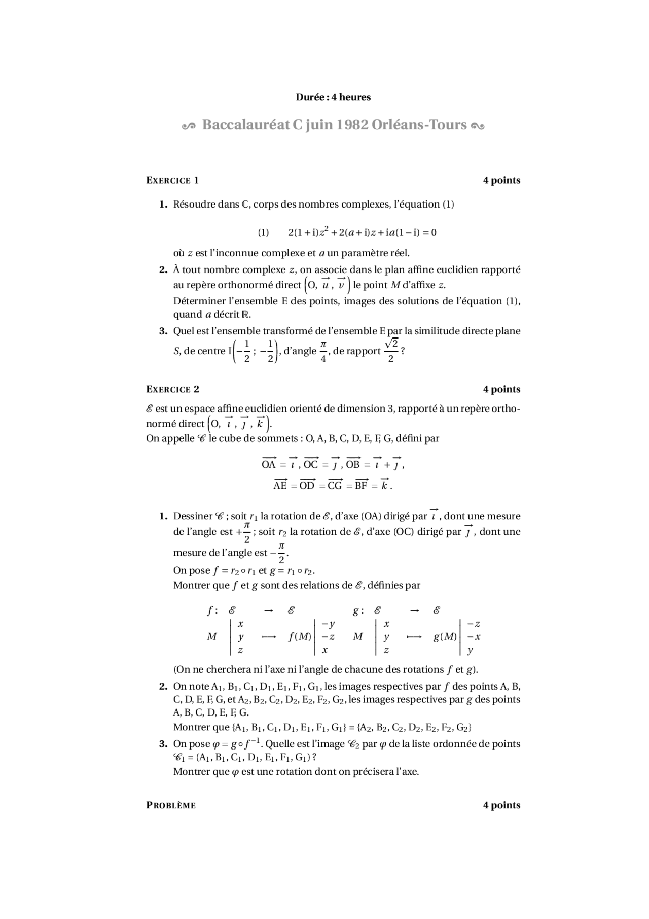 Exercices Sur La Modélisation Mathématique 12 Docsity