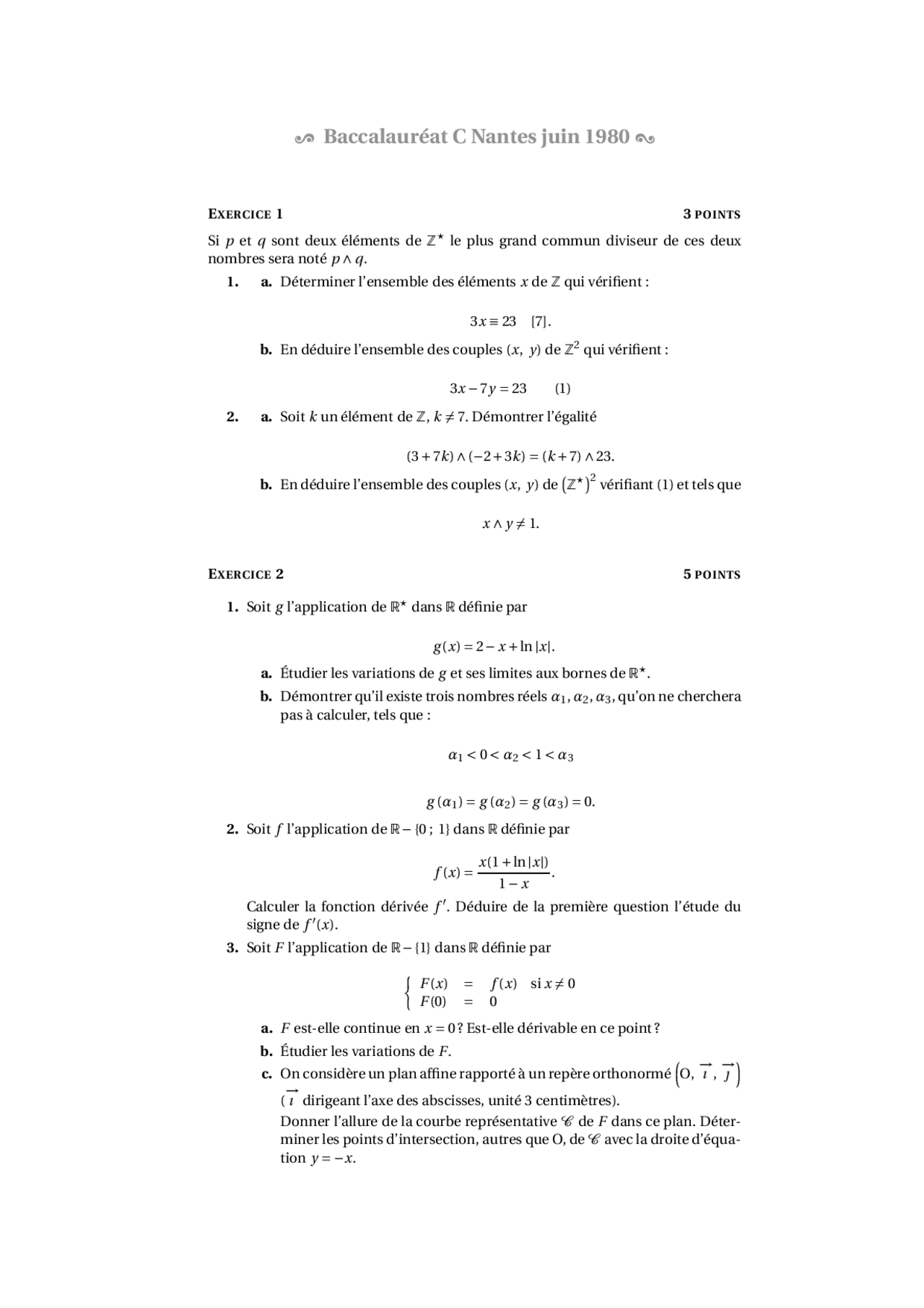 Exercitation sur les calculs avancés de mathèmatique 14 | Ejercicios Cálculo Avanzado | Docsity