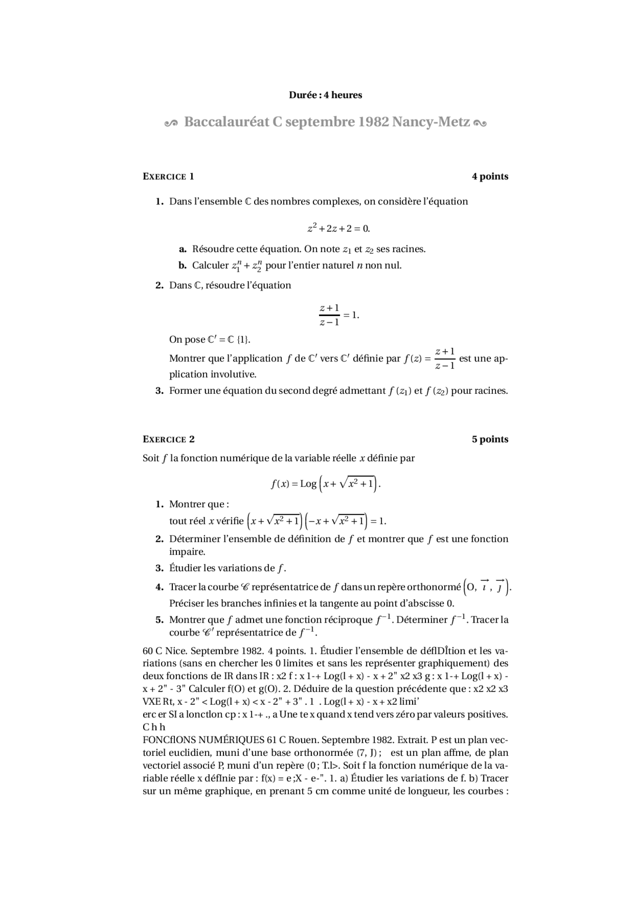 Exercices Sur La Modélisation Mathématique 7 Docsity