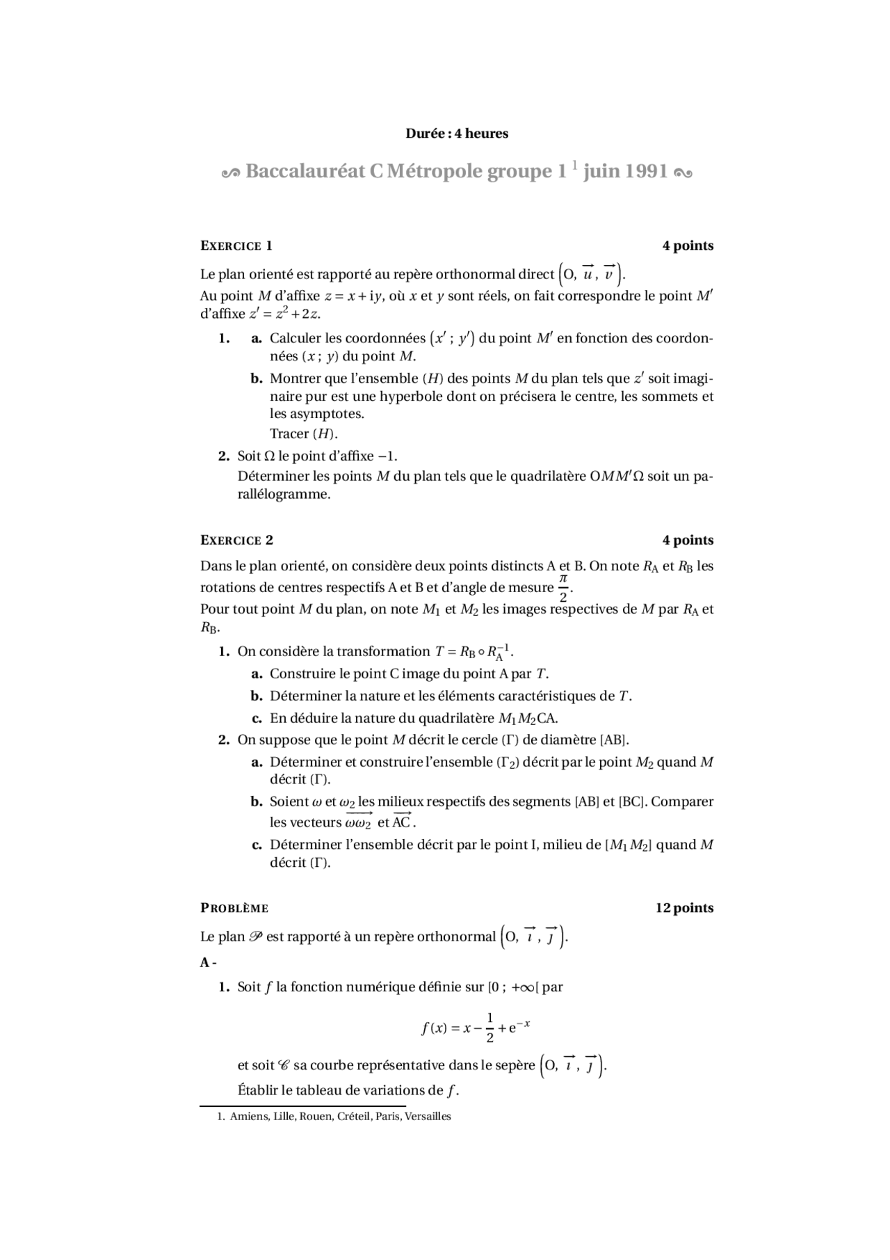 Exercices De Géométrie Algorithmique 9 Docsity