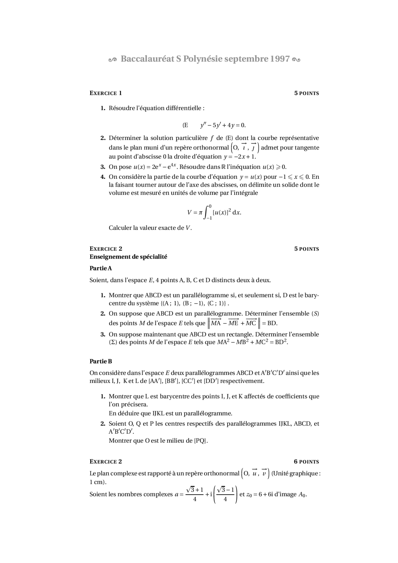 Les Méthodes Danalyse Numérique Exercice 13 Docsity