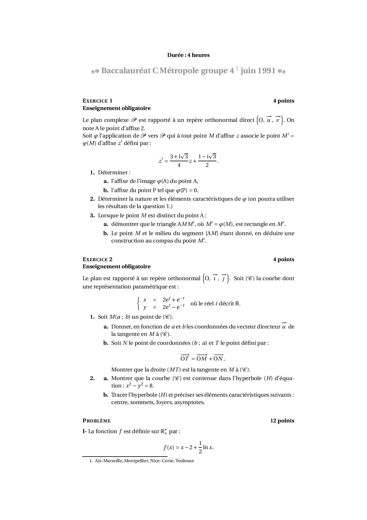 Exercices De Géométrie Algorithmique 12 Docsity