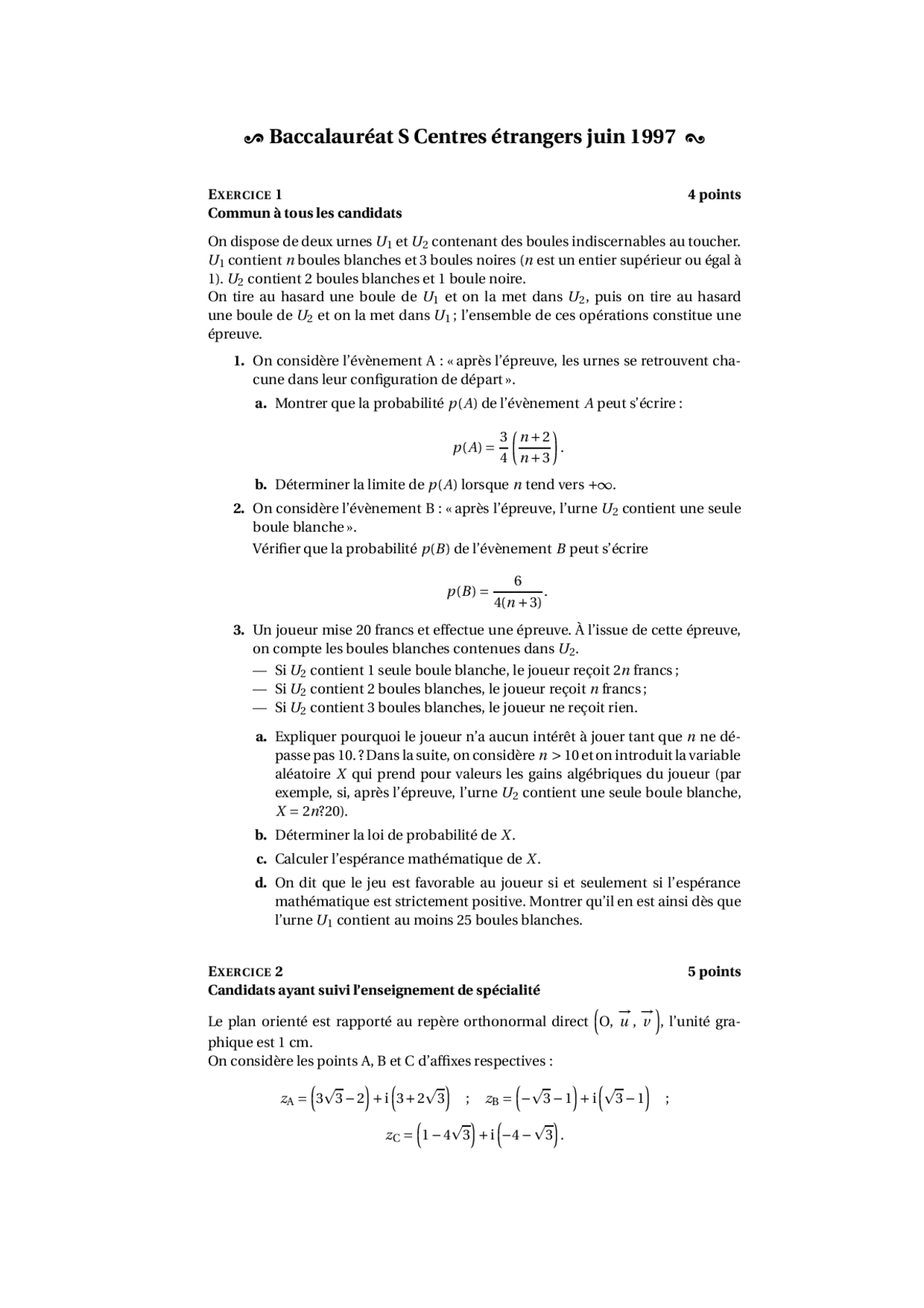 Les Méthodes Danalyse Numérique Exercice 6 Docsity