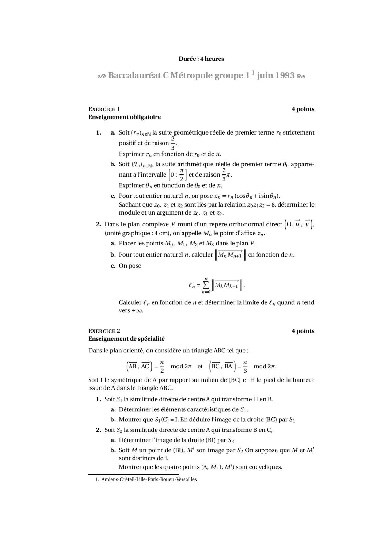 Examen De Géométrie Algorithmique 8 Docsity